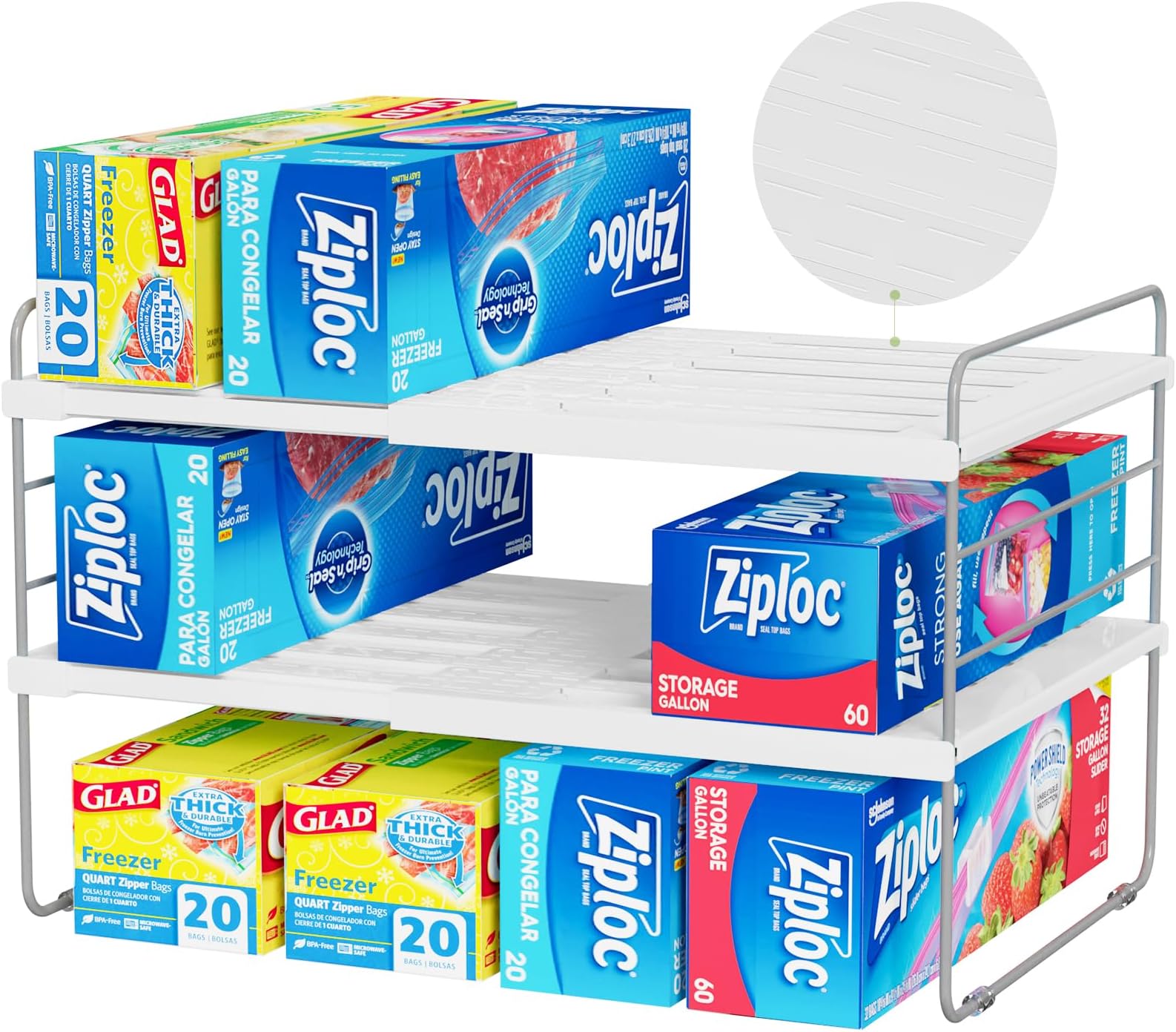 Amazon.com - Deco Brothers Wrap Organizer Rack for Kitchen Cabinet, 3 ...