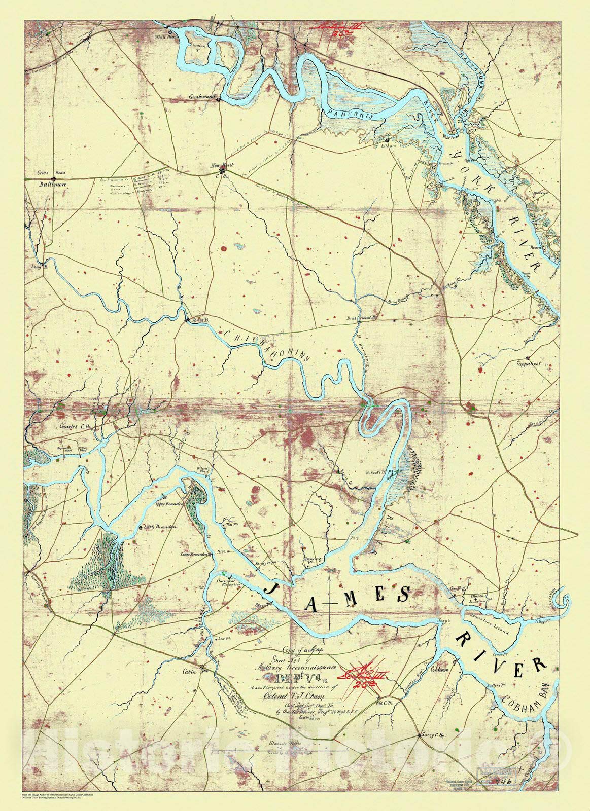 James River Civil War Map