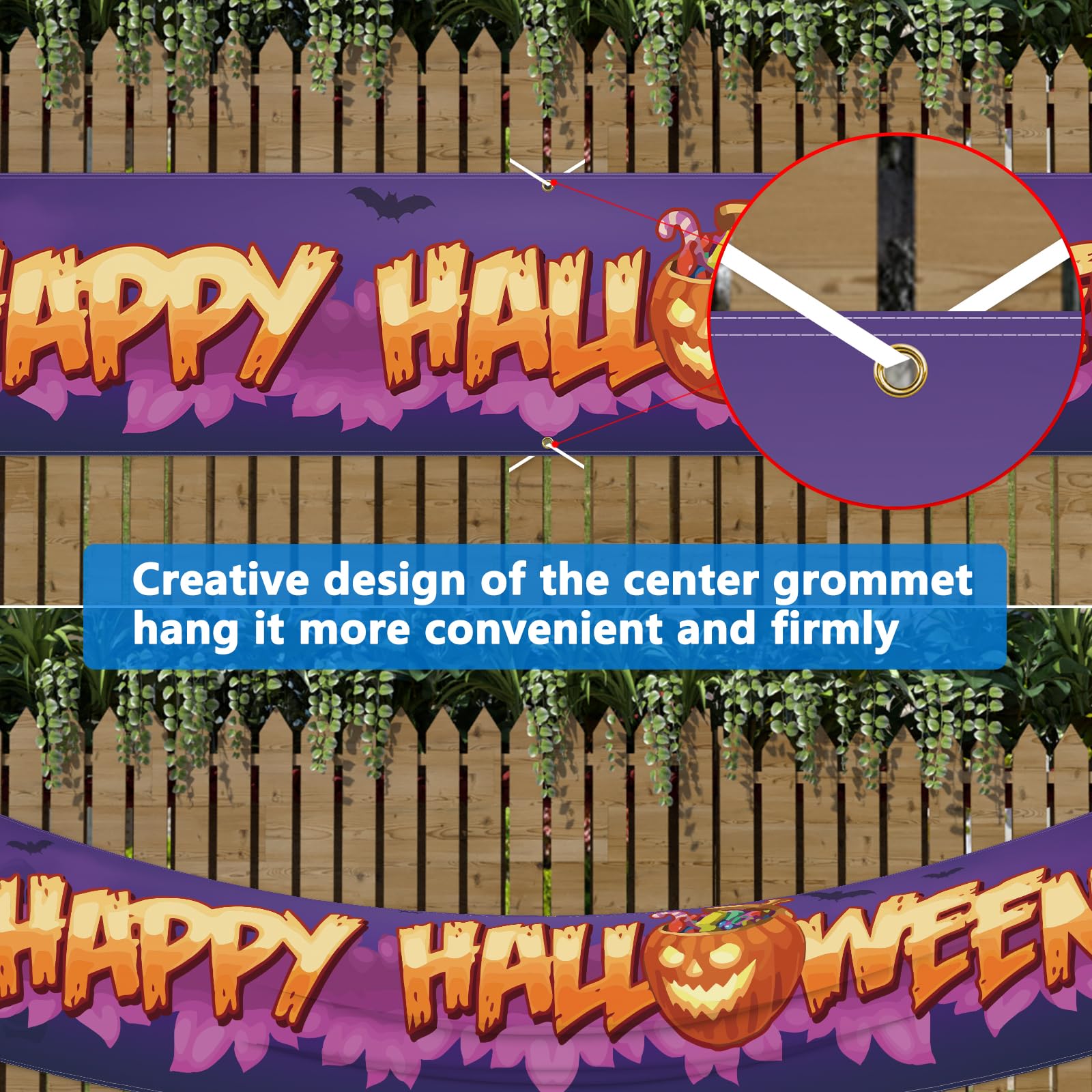 Snapklik.com : Happy Halloween Banner 120" X 20" Yard Signs Party ...