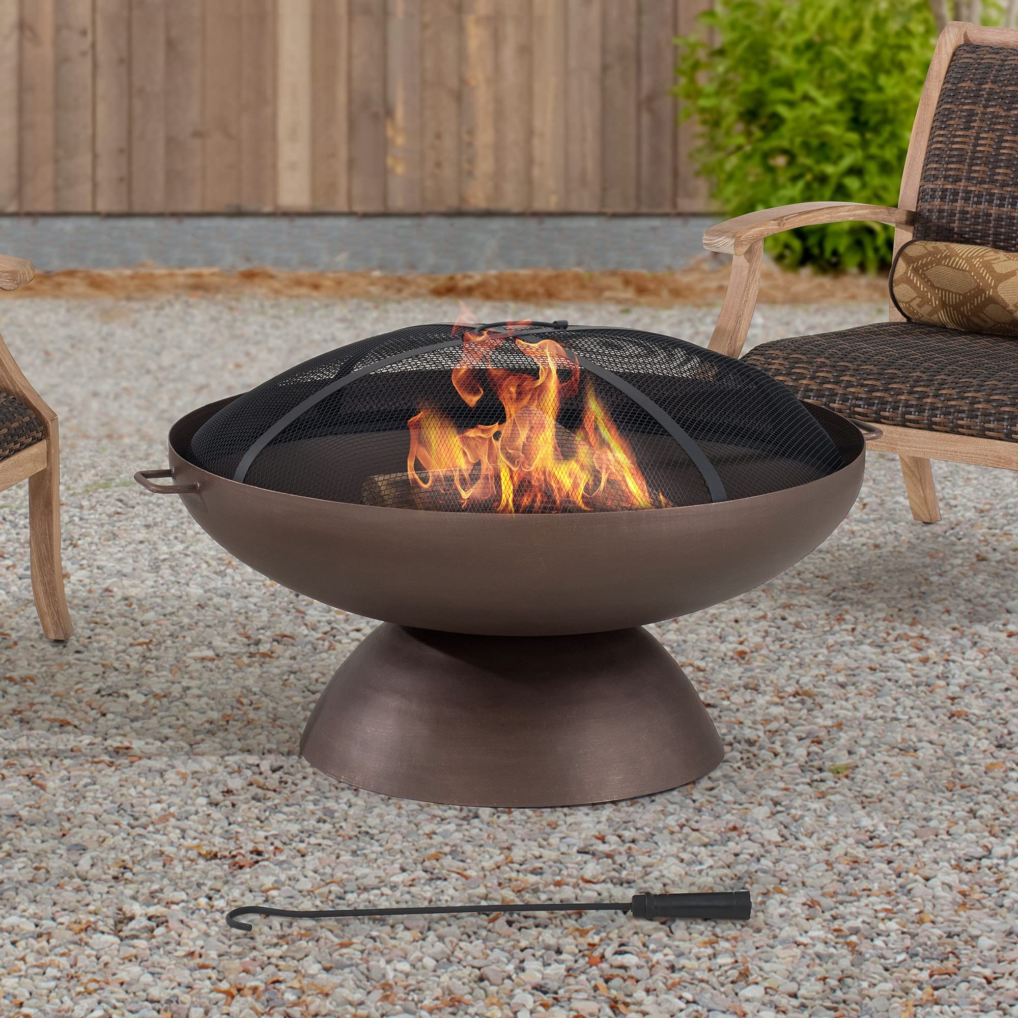 Extra Large Wood Fire Pit Made In Cast Iron Outdoor Backyard Patio
