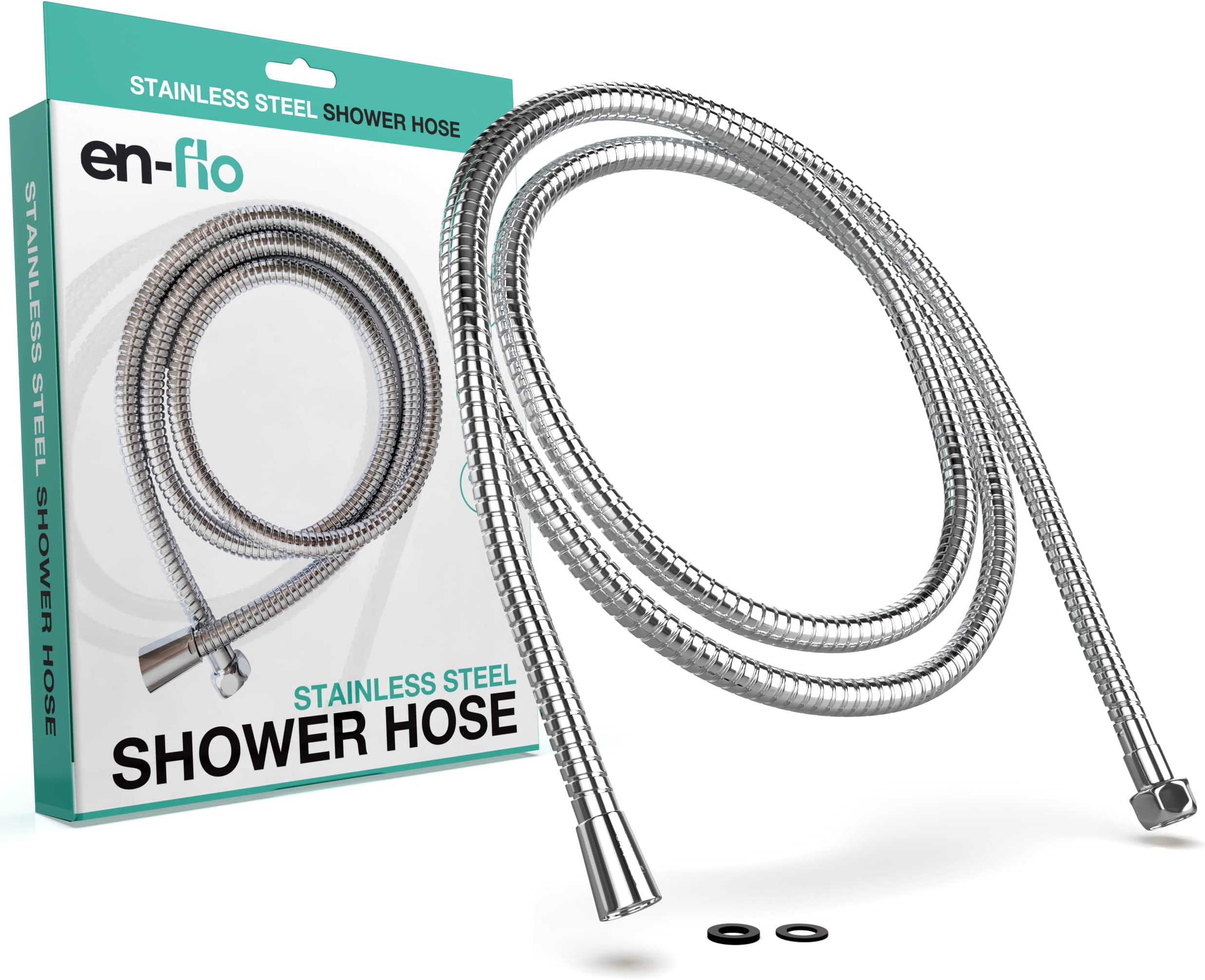 150cm 8mm Bore Stainless Steel Through Bath Shower Hose - BH33-15mm ...