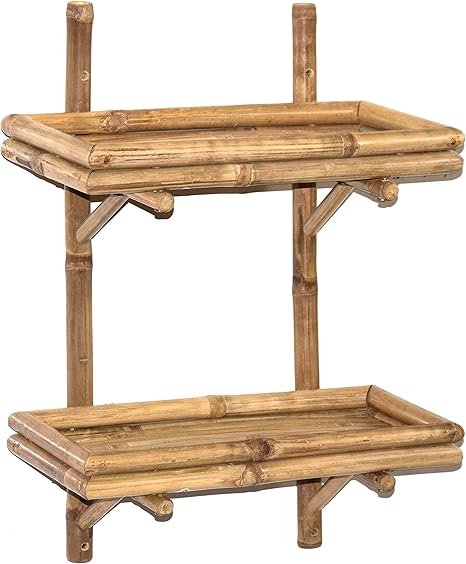 Amazon.com: Bamboo bamboo54 Handmade Double Wall Shelf (Vietnam) : Home ...