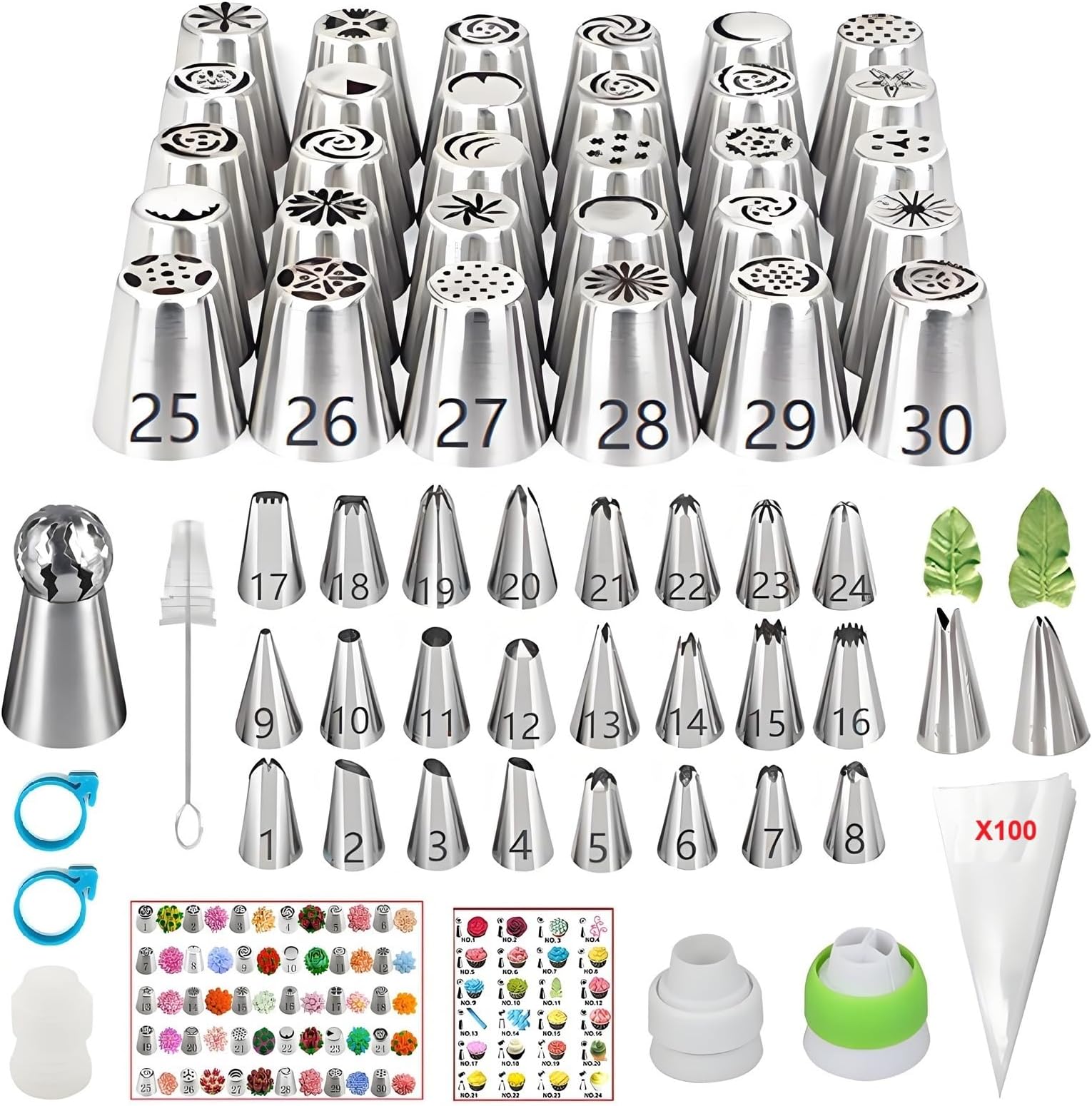 Amazon.com: Shoxil 27-Piece Russian Piping Tips Set for Cake Decorating ...