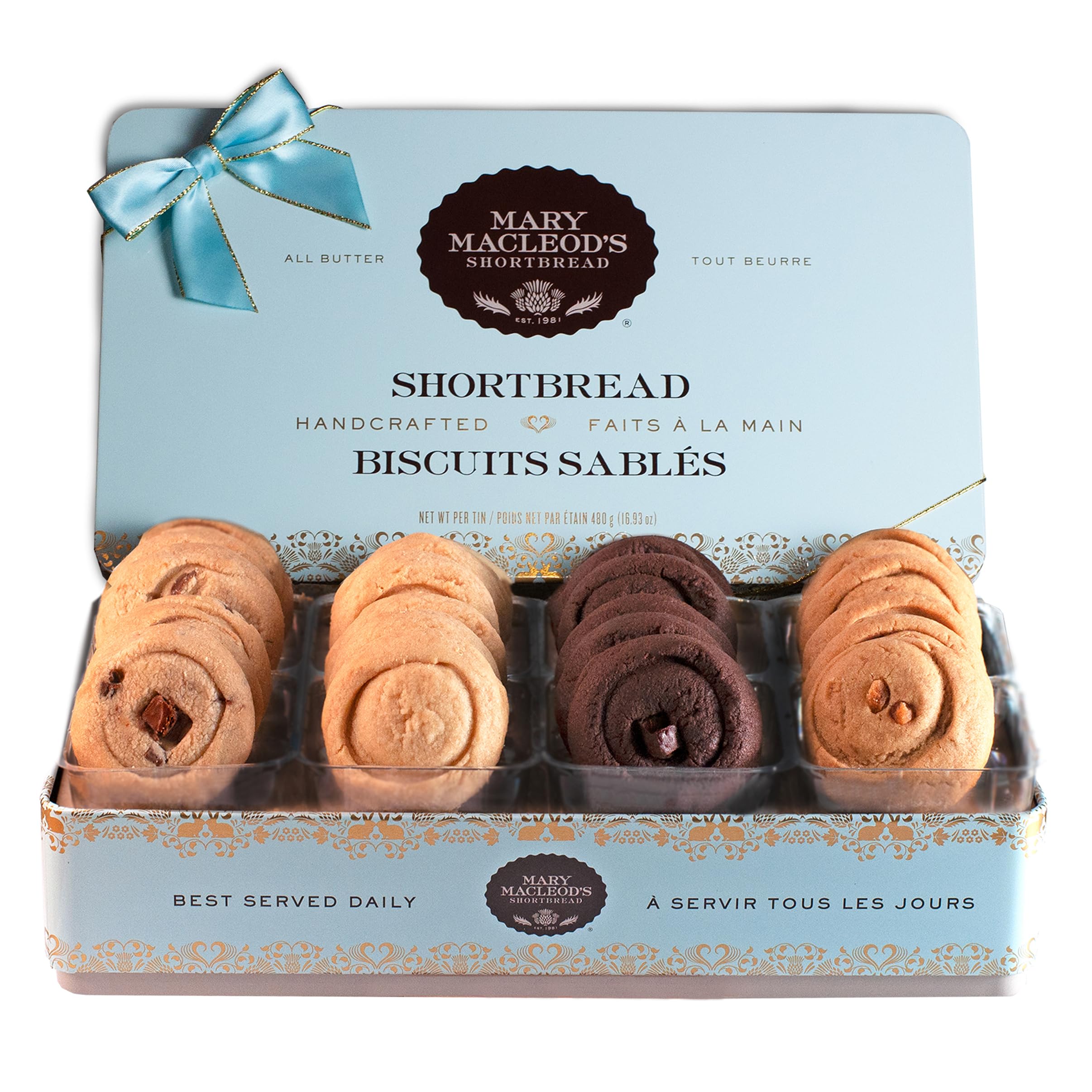 Blue Signature Shortbread Tin of Mary Macleod's Shortbread Handcrafted ...