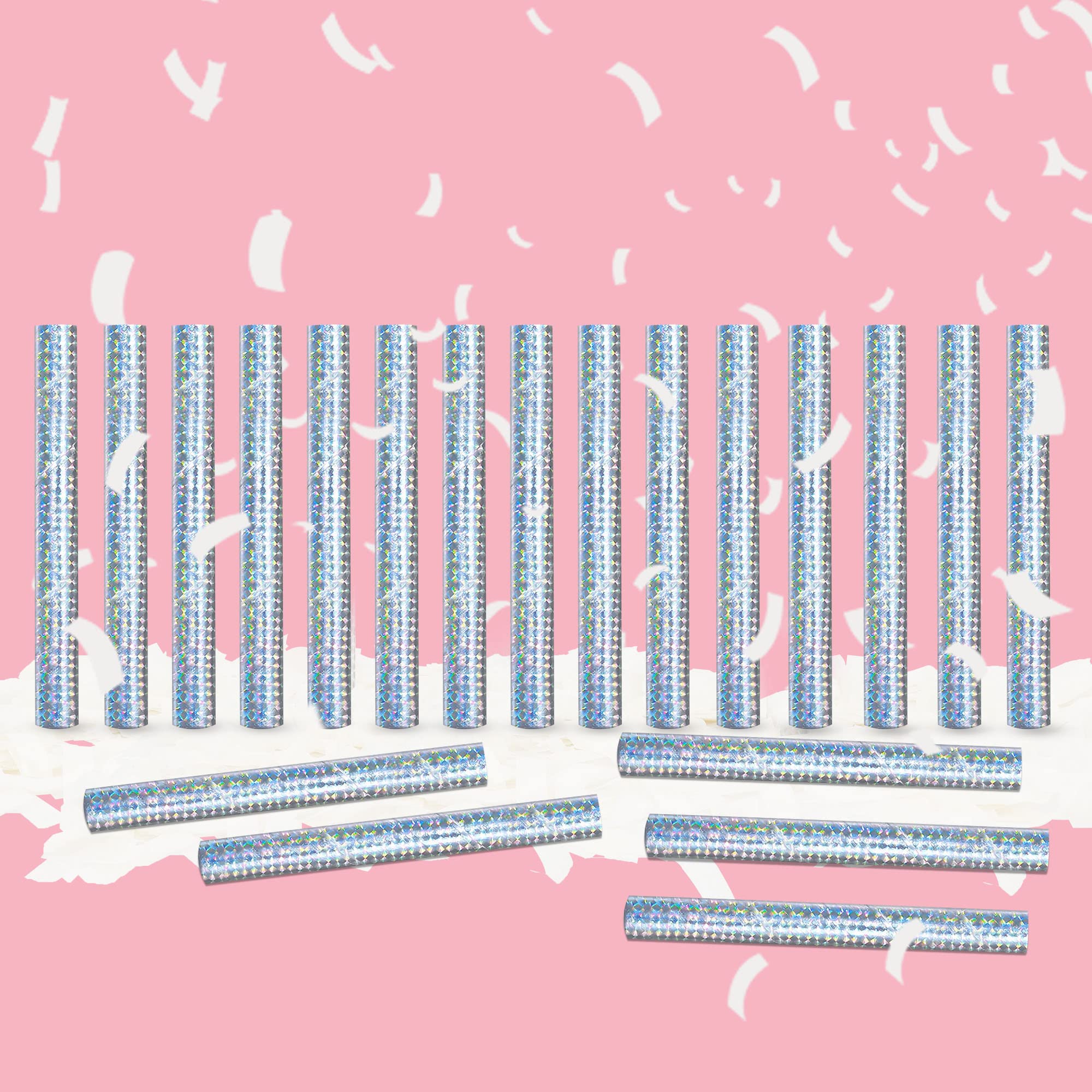 Amazon.com: HAPYFMSHI 20 Pieces White Confetti Sticks, Compostable ...