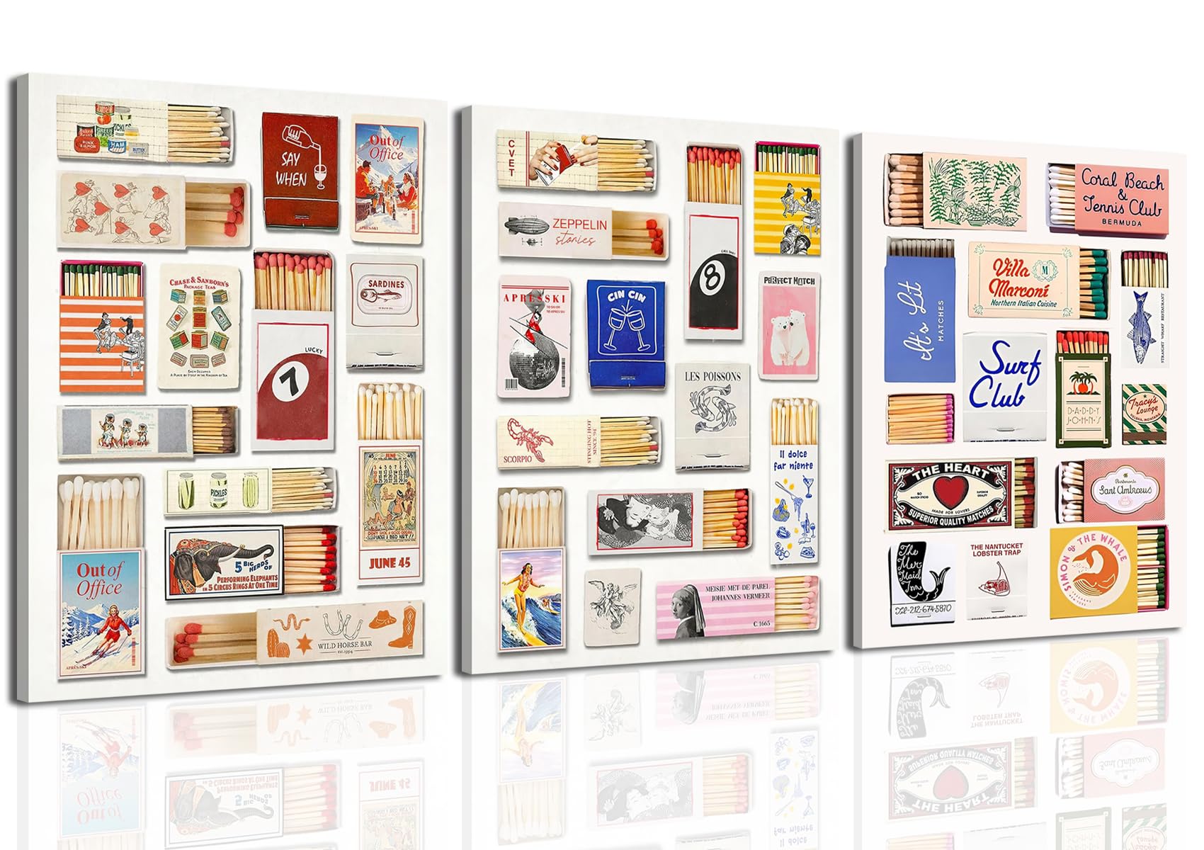 Amazon.com: WARTHZ Trendy Vintage Matchbox Wall Art Funky Matches ...