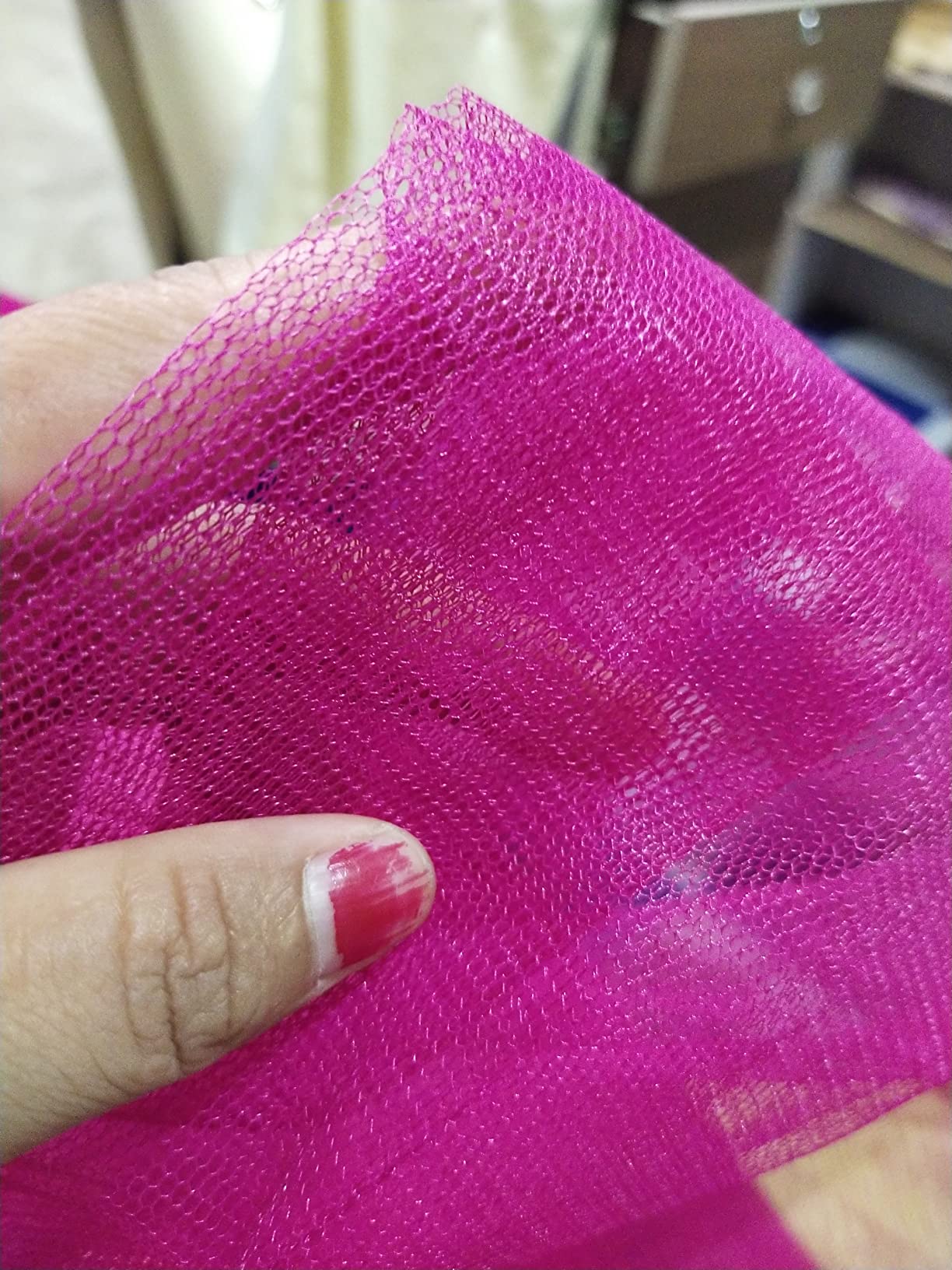 RiChâles's Women Hard Net Fabric Material by Meter, Net Fabric Cloth ...