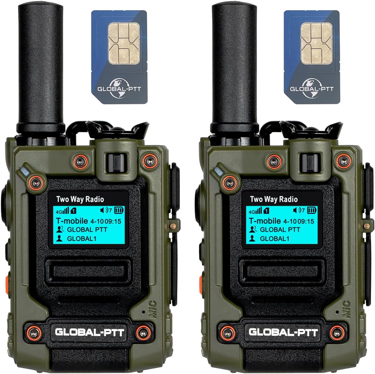 Amazon.com: globalptt Global Walkie Talkie Unlimited Range Set of 2 ...