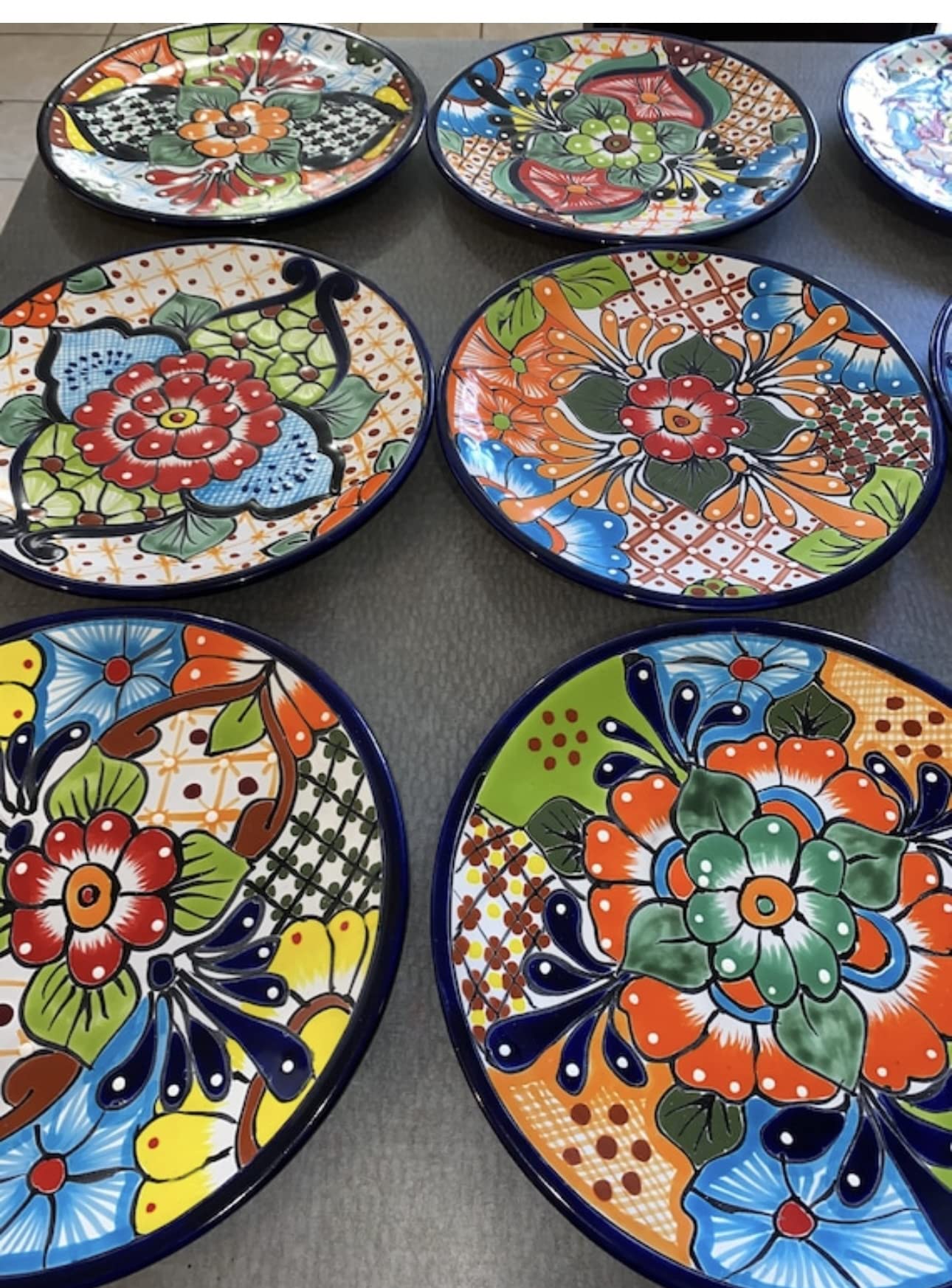 Amazon.com: Set of 4 Mexican Pottery Talavera Plates | 11.5 - inch ...