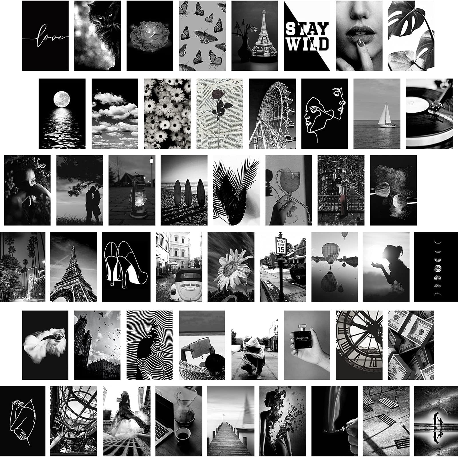 Amazon.com: RUNBFUUY Blank Vinyl Records Decor, 5Pcs Wall Collage Kit ...