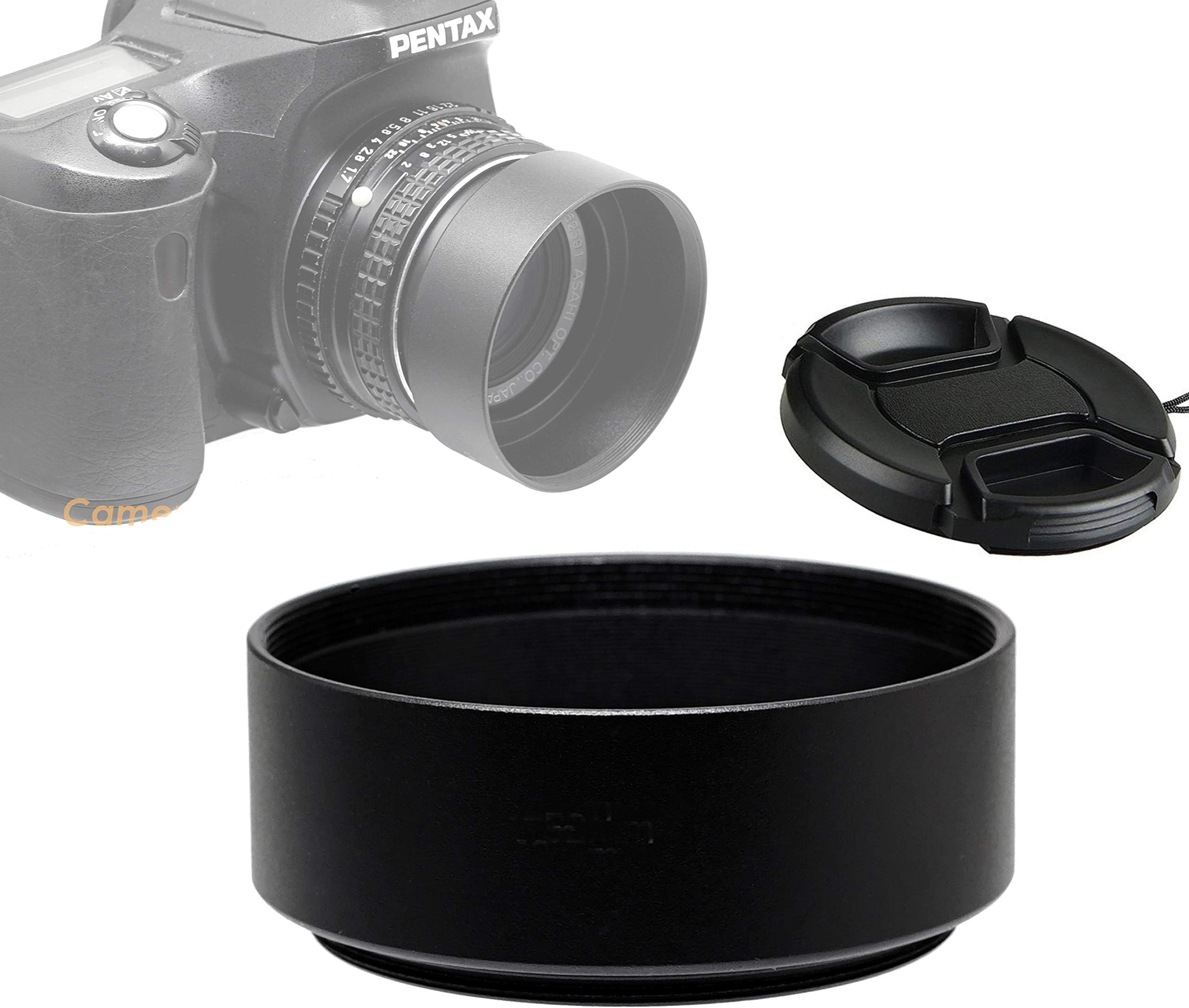 Amazon.com : Fotasy Metal 49mm Lens Hood, 49 mm Hood Shade, Compatible ...