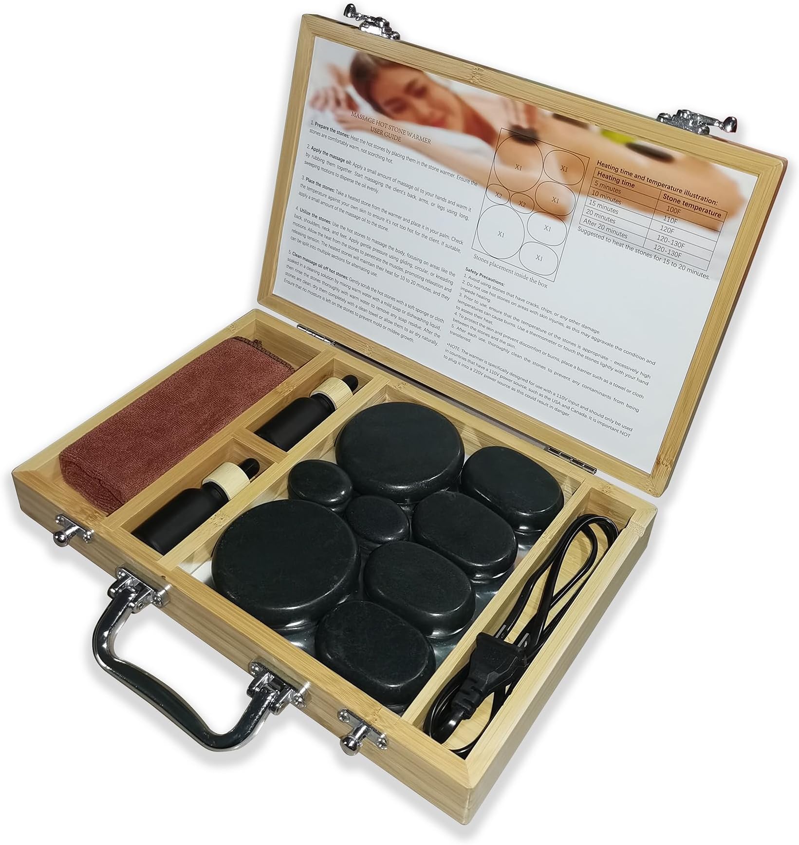 Amazon.com: Bestnewie Hot Stone Massage Kit - Warmer and Heater Set for ...