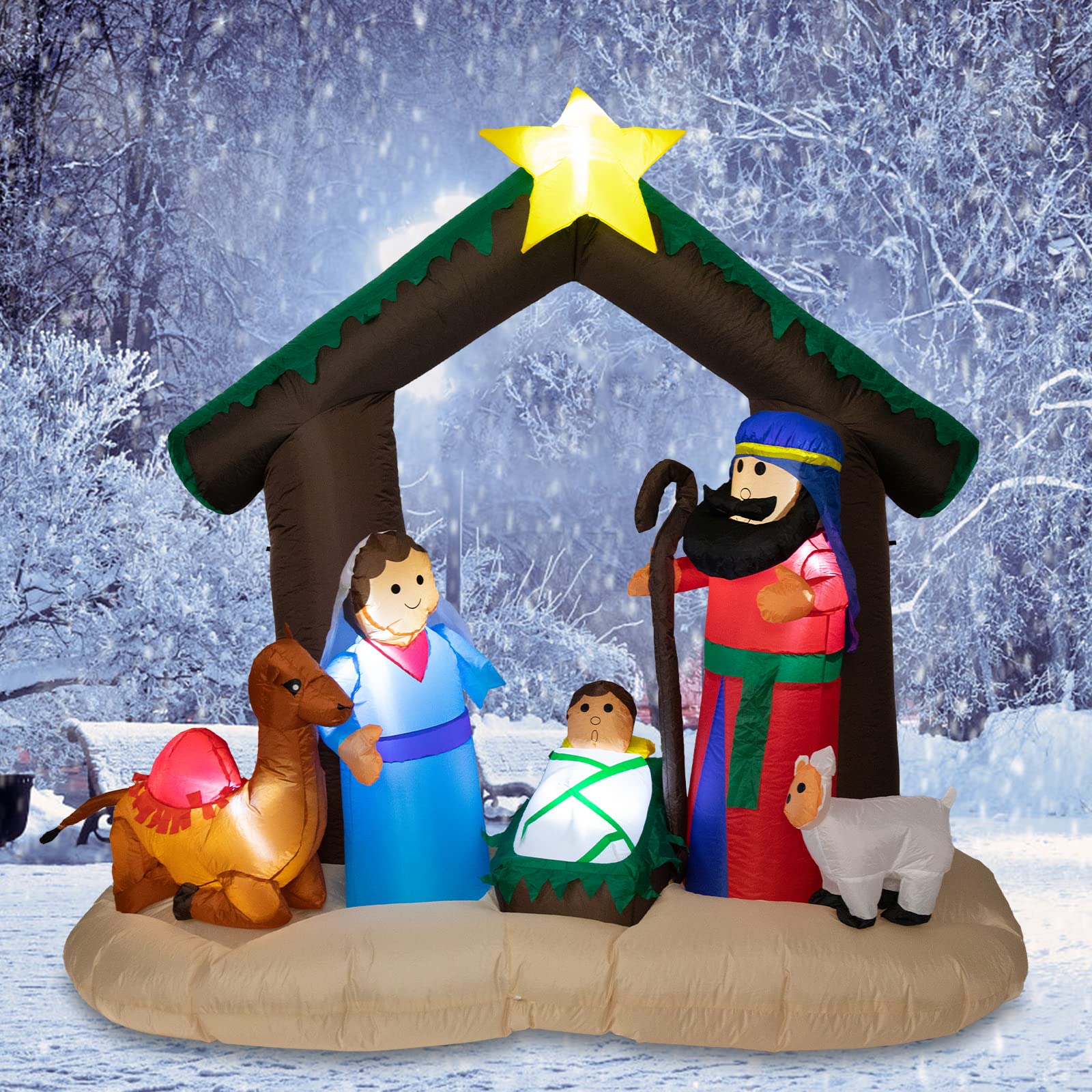Outdoor Nativity Set Inflatable Halloween Christas Inflatable Nativity ...