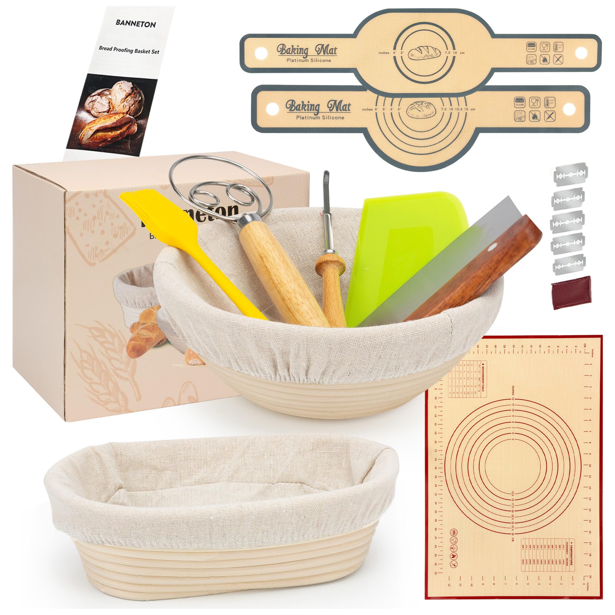 Superbaking Banneton Bread Proofing Basket Kook Banneton Bread Kit ...