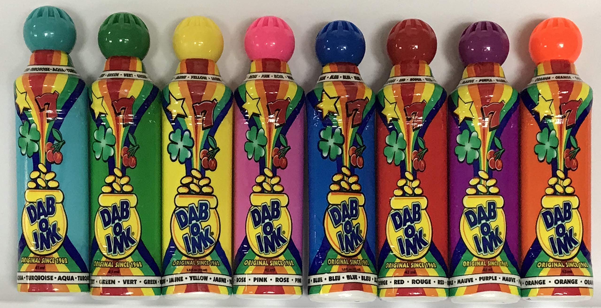 Amazon.com: Dab-O-Ink 1.5oz Mini Tip Bingo Dauber Full Set (Eight ...