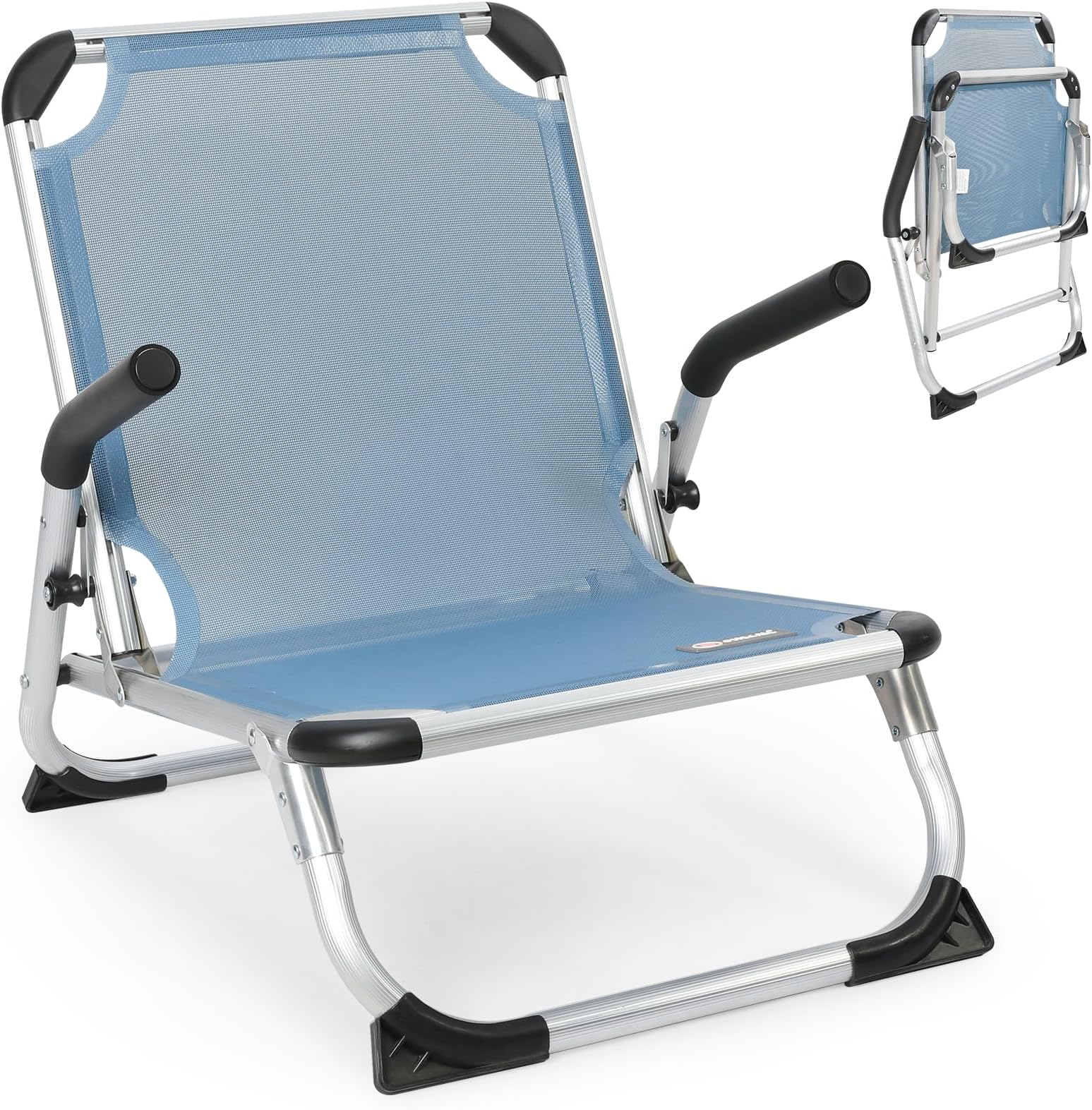 Homecall Klappbarer Strandstuhl aus Aluminium - (Blau) : Amazon.de ...