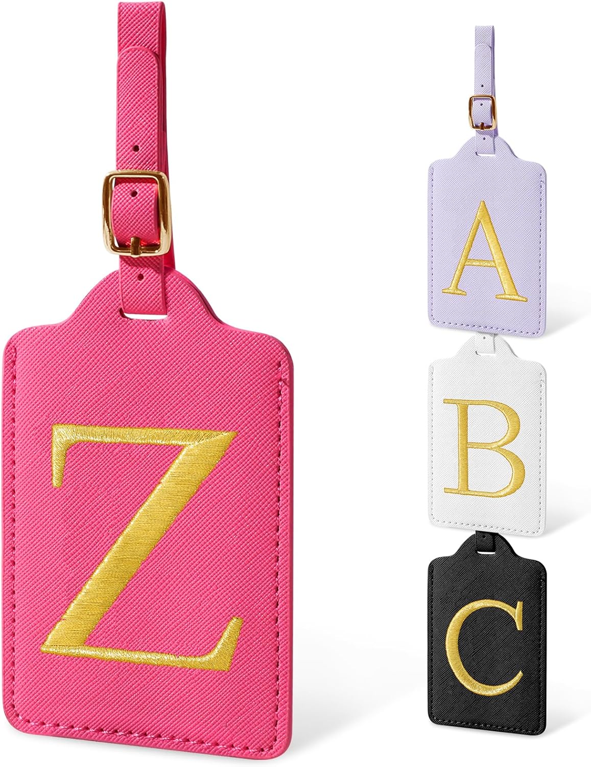 Amazon.com: Personalized Initial Letter Luggage Tags for Suitcases,Suitcase Identifier Baggage ...