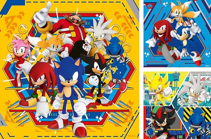 Amazon.com: Ravensburger Sonic The Hedgehog 3 x 49 Piece Jigsaw Puzzle ...
