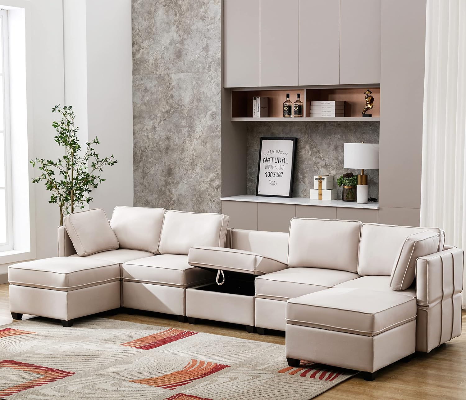Amazon.com: HOMREST Modular Sectional Sofa Reversible Sofa Couch with ...