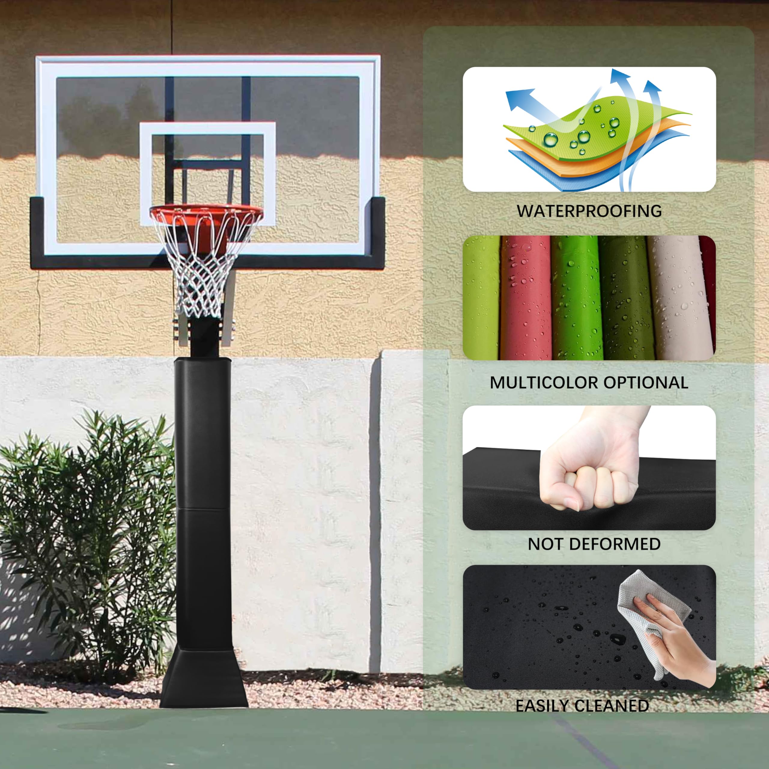PVC Waterproof Pole Cover Foam Basketball VANCL Outdoor Basketball Pole ...
