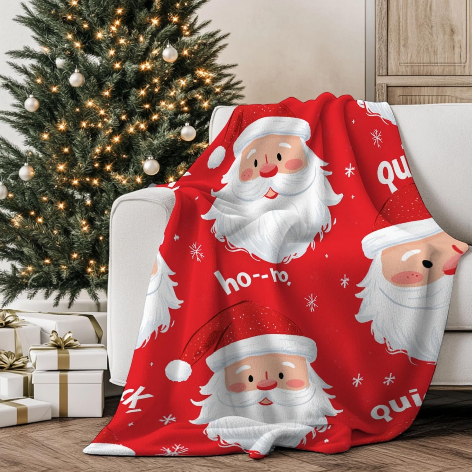 Christmas Decorations Tree Gifts Christmas Blanket Throws Christmas ...