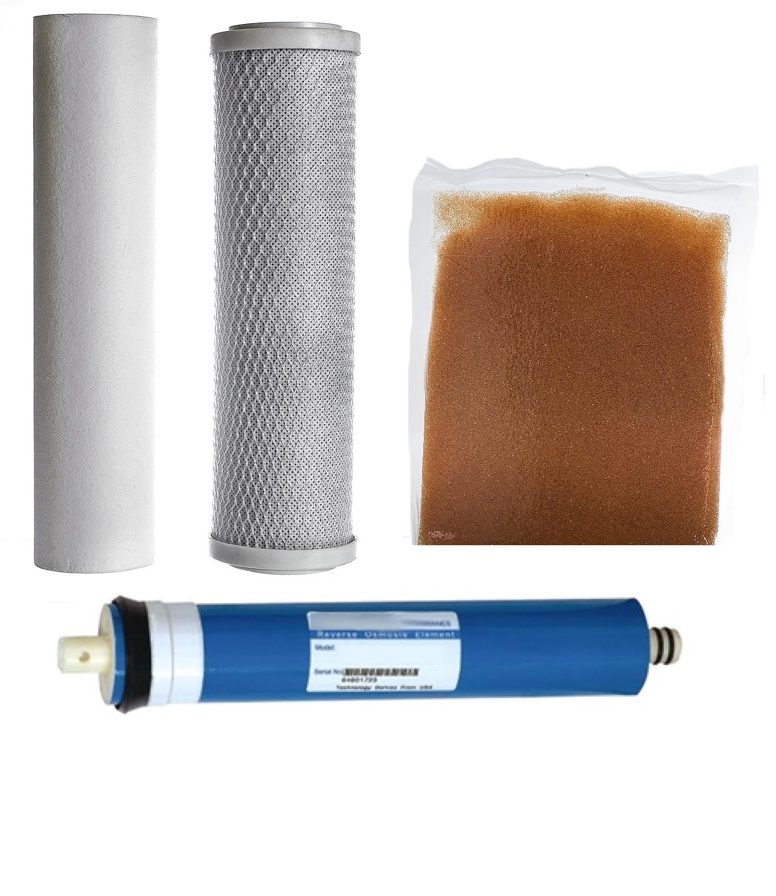 Aquati Filters Complete Replacement Set for 4 Stage Reverse Osmosis RO ...