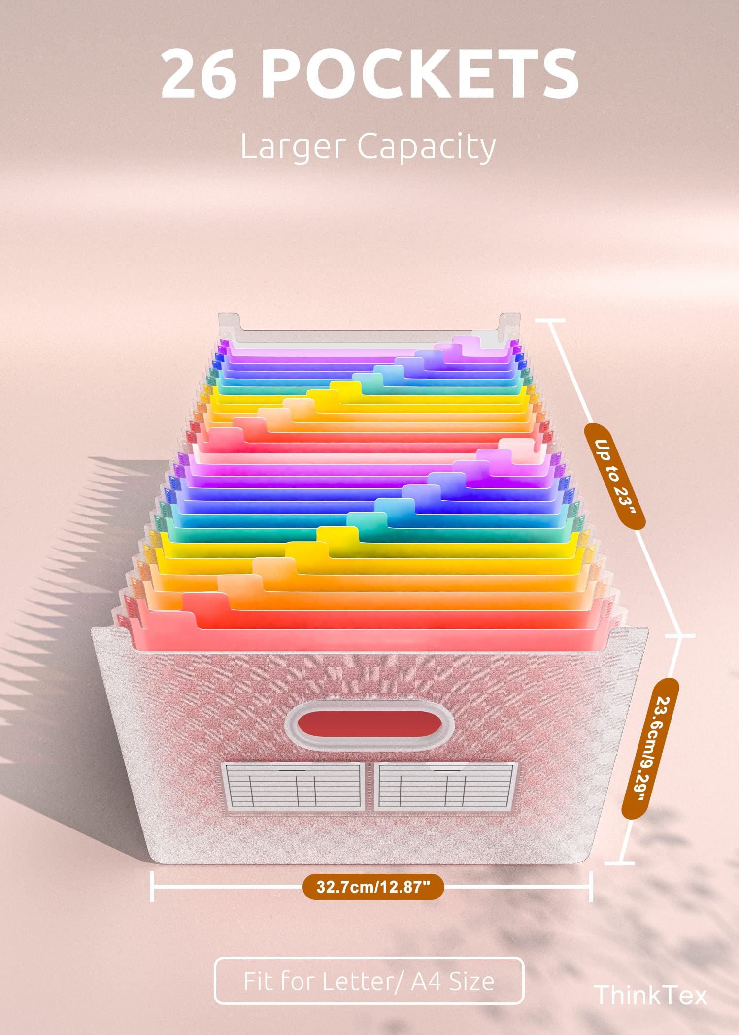 Snapklik.com : ThinkTex 26 Pockets Expanding File Folder, Upright ...