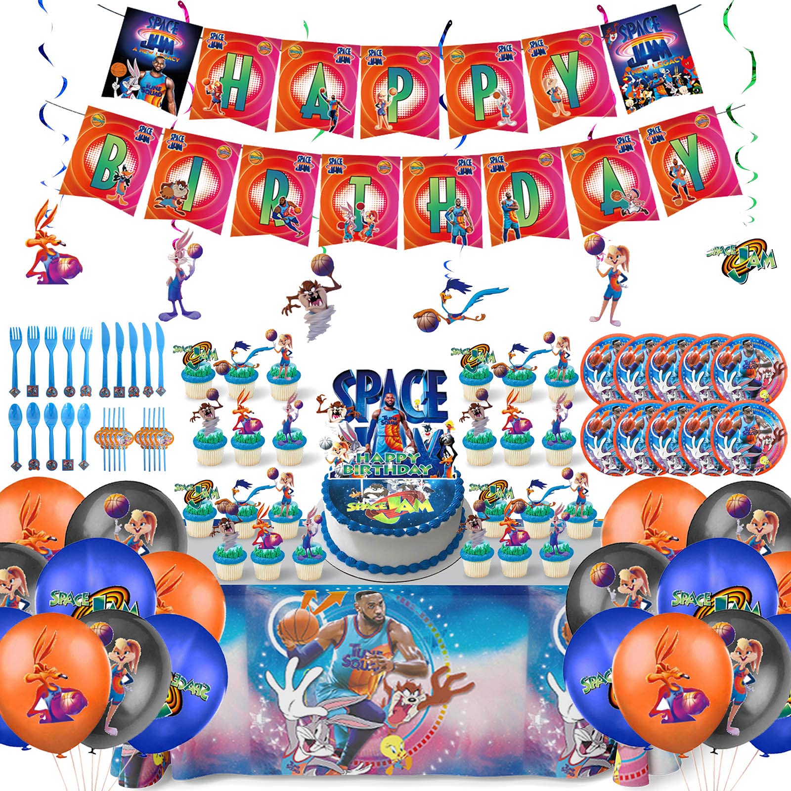 Space Jam Party Decorations,S...B09DBDW6W1 | Encarguelo.com