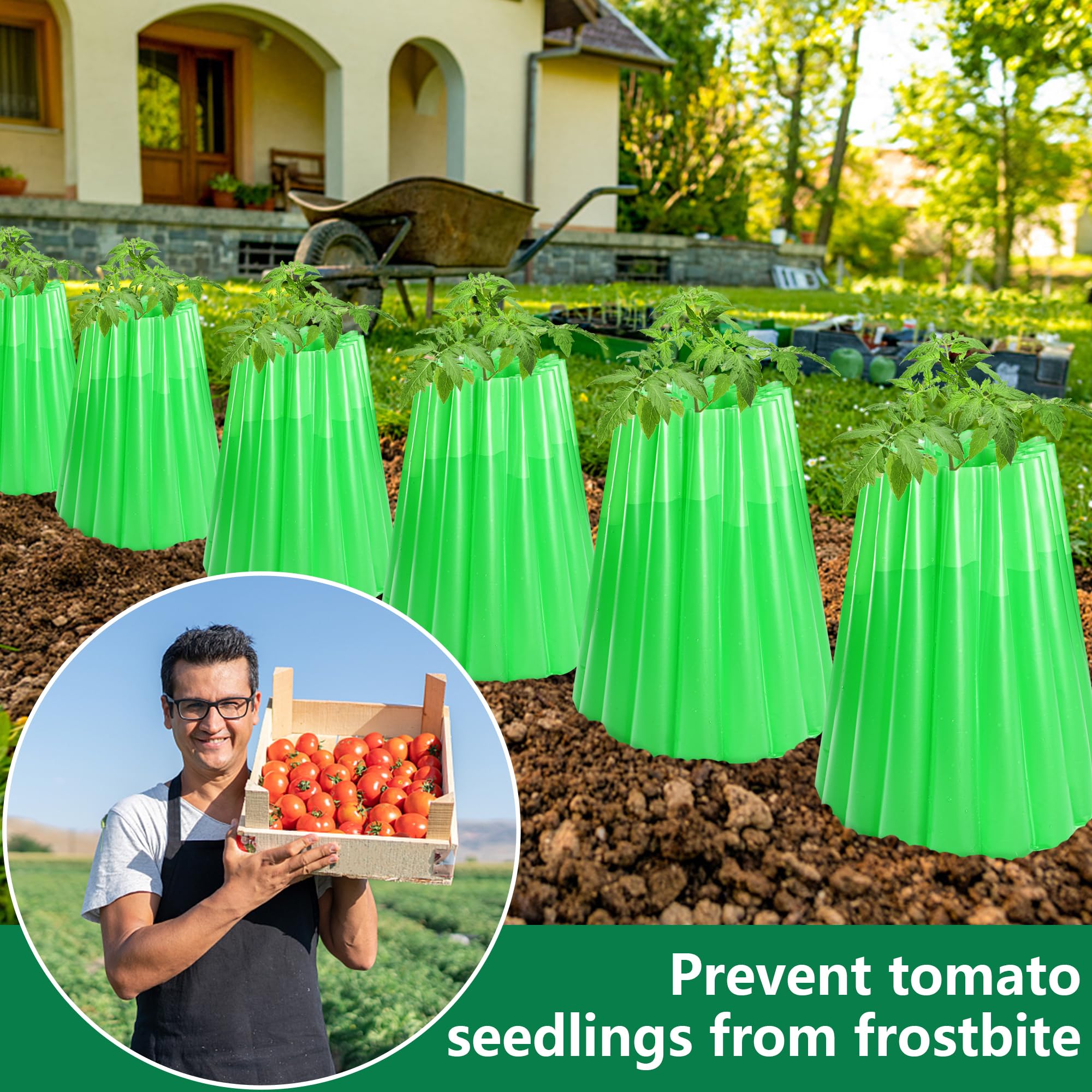 Adnee 10 Pack Water Filled Plant Protectors-19 X 17 Inch Reusable Wall ...