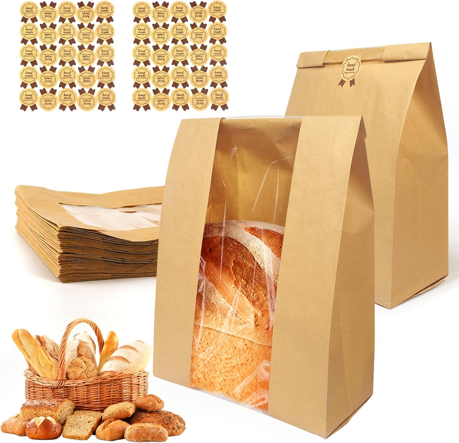 Amazon.com: WNSIRVY 30 Pack Large Bread Bags for Homemade Sourdough ...