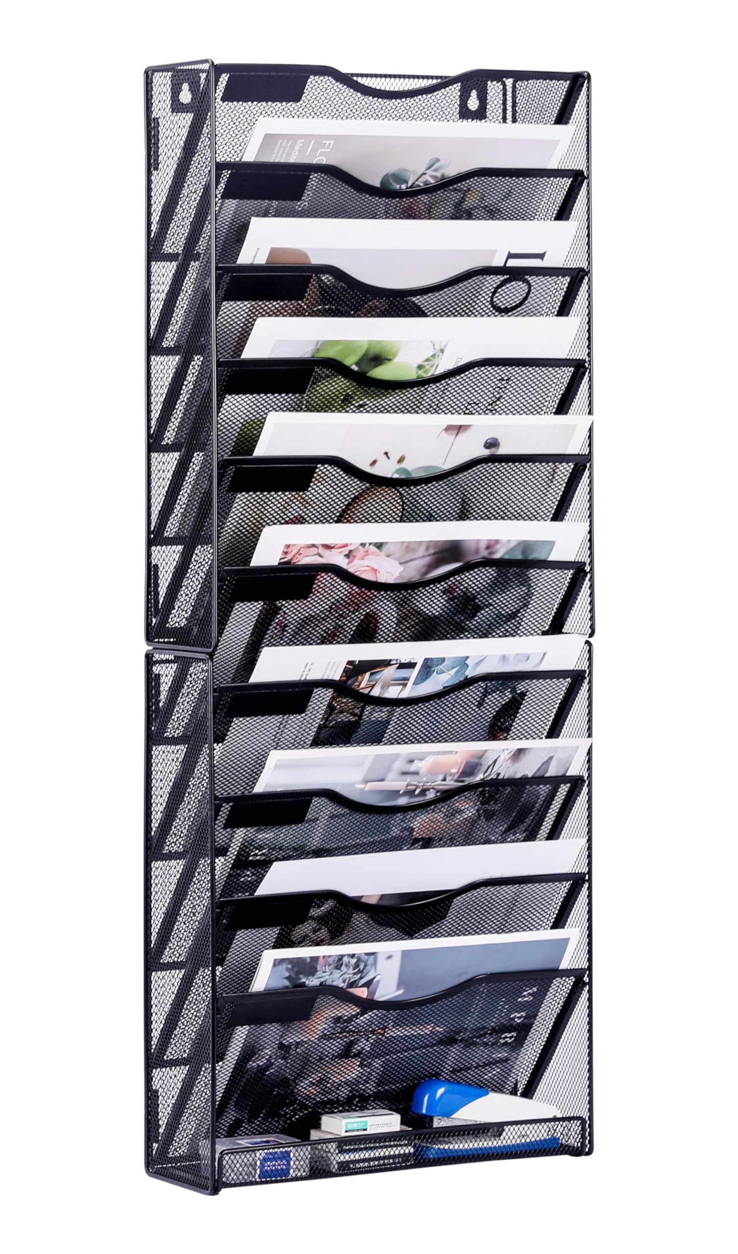 Amazon.com : superbpag Hanging Wall File Holder, 10 Pockets Desk ...