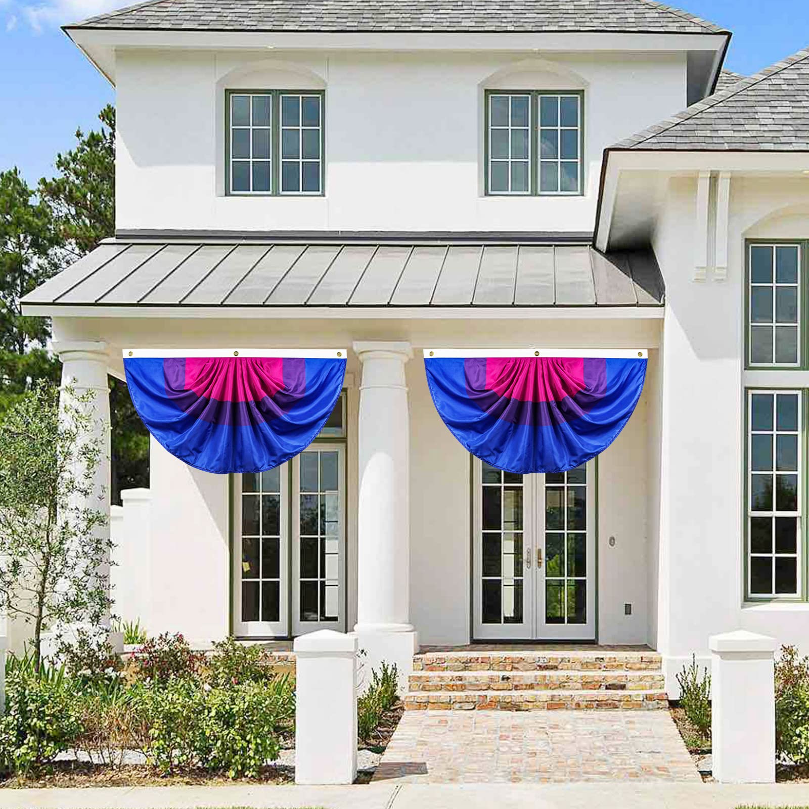 Snapklik.com : 6 Pieces Bisexual Pride Pleated Fan Flag Rainbow Bunting ...