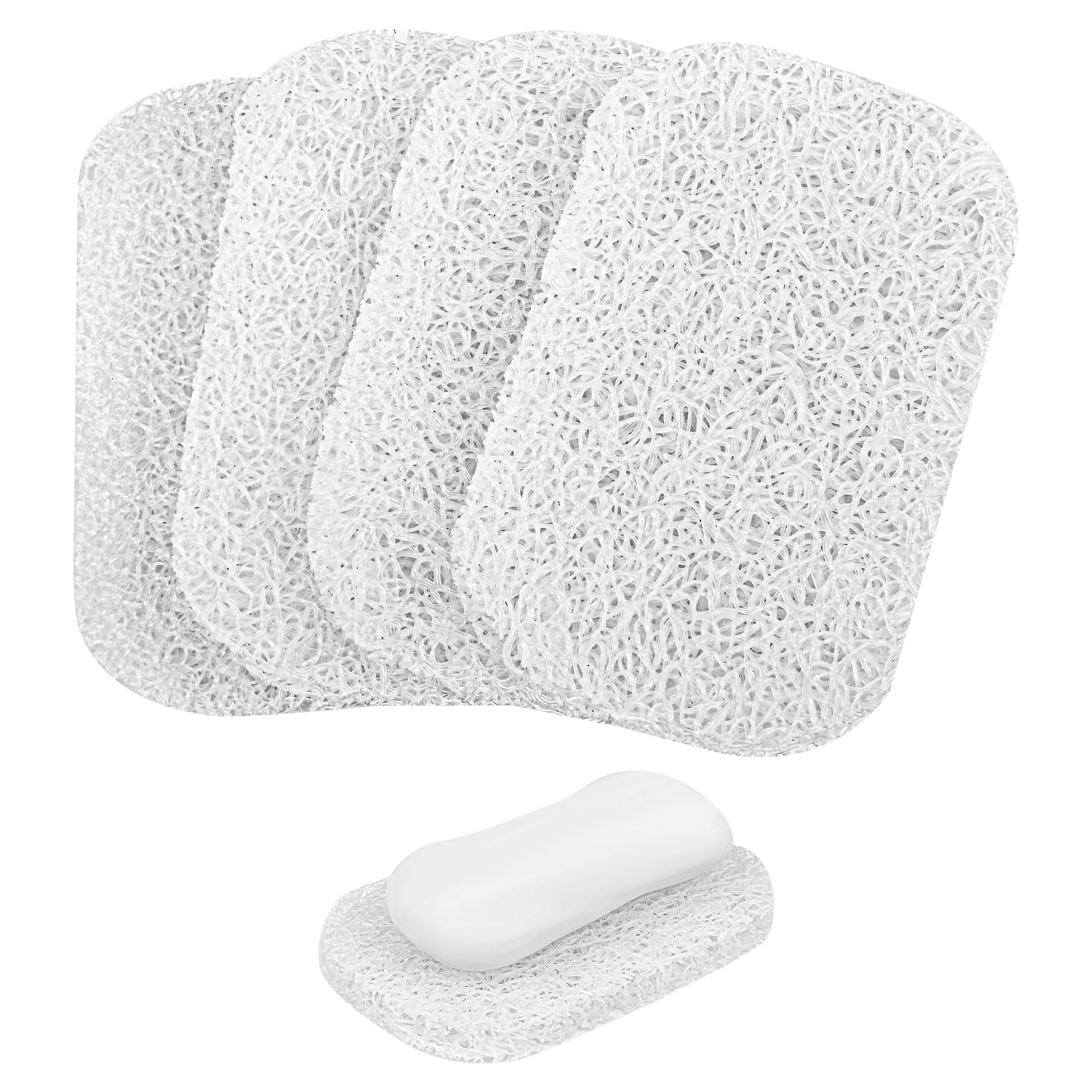 Amazon.com: 4PCS White Clear Soap Holder Pad,BPA-Free Soap Lifting Pad ...
