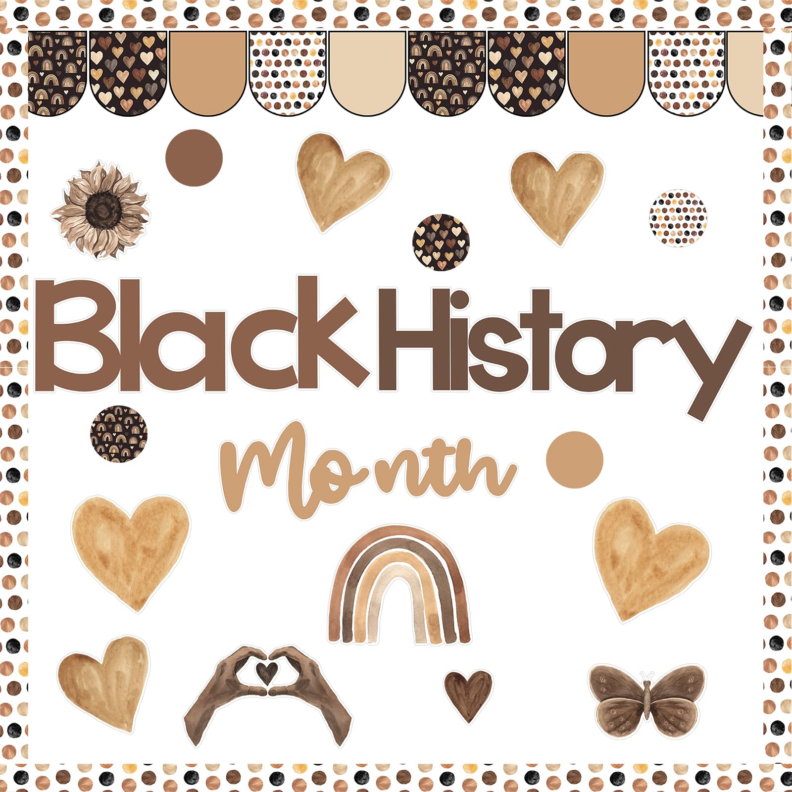 Amazon.com : Sinload Black History Month Bulletin Board Decoration Set ...