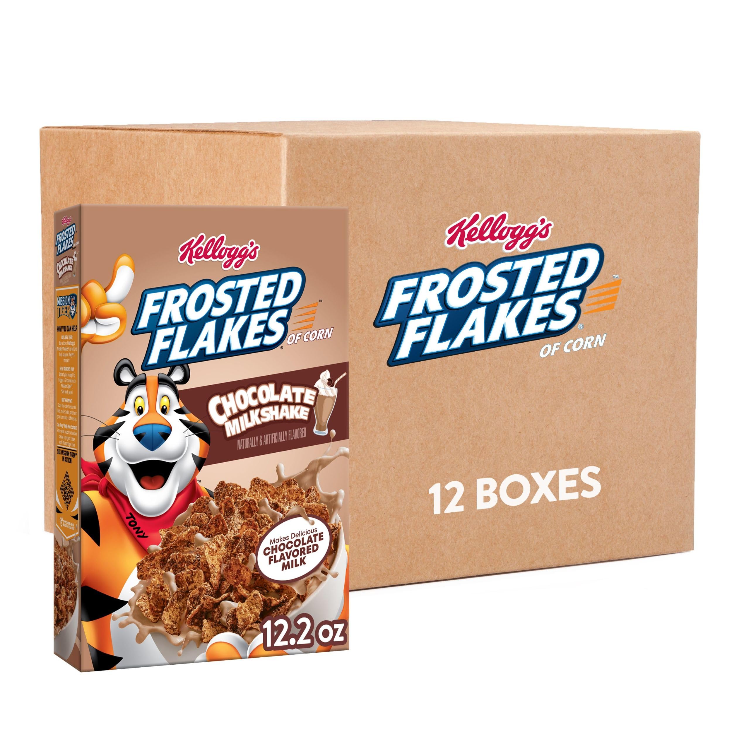 Amazon.com: Kellogg's Frosted Flakes Breakfast Cereal, Kids Cereal ...