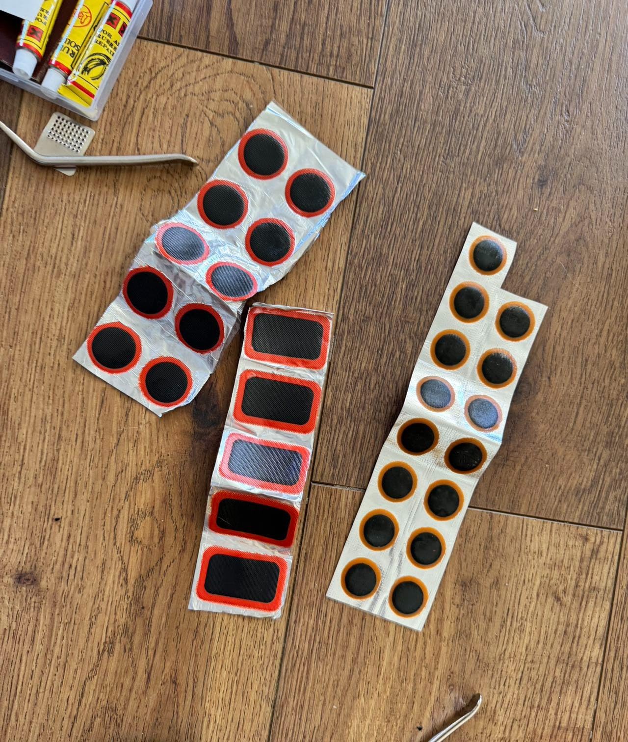 Rubber Tube Patch Glue Kit, 46Pcs Glue Bike Tire Puncture Repair Kit ...