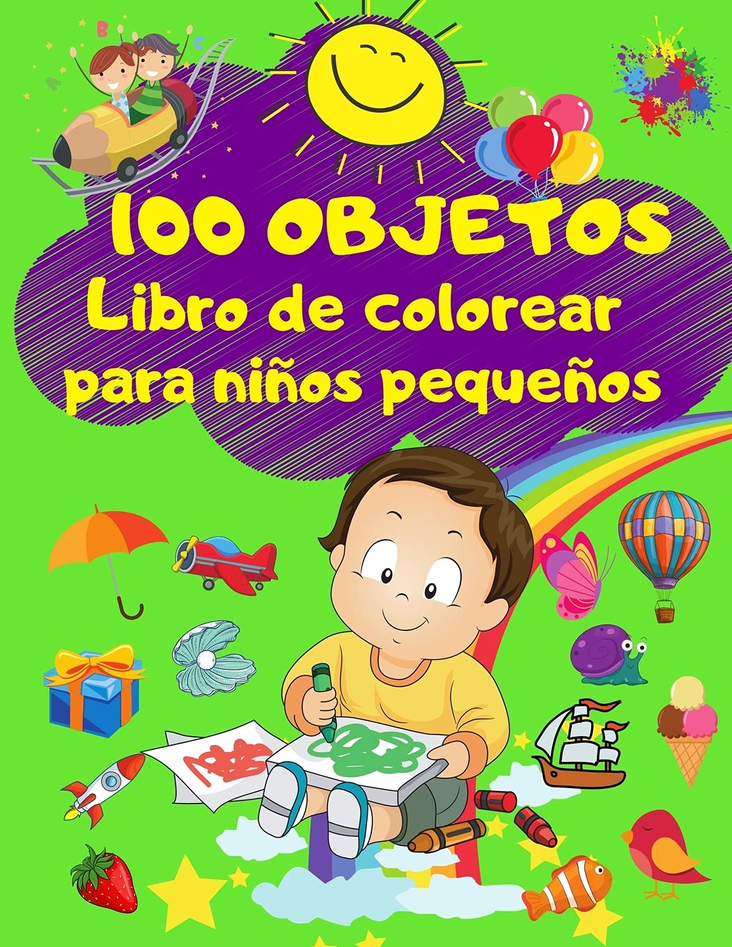 Amazon.com: 100 OBJETOS Libro de Colorear para Niños Pequeños: 100 ...