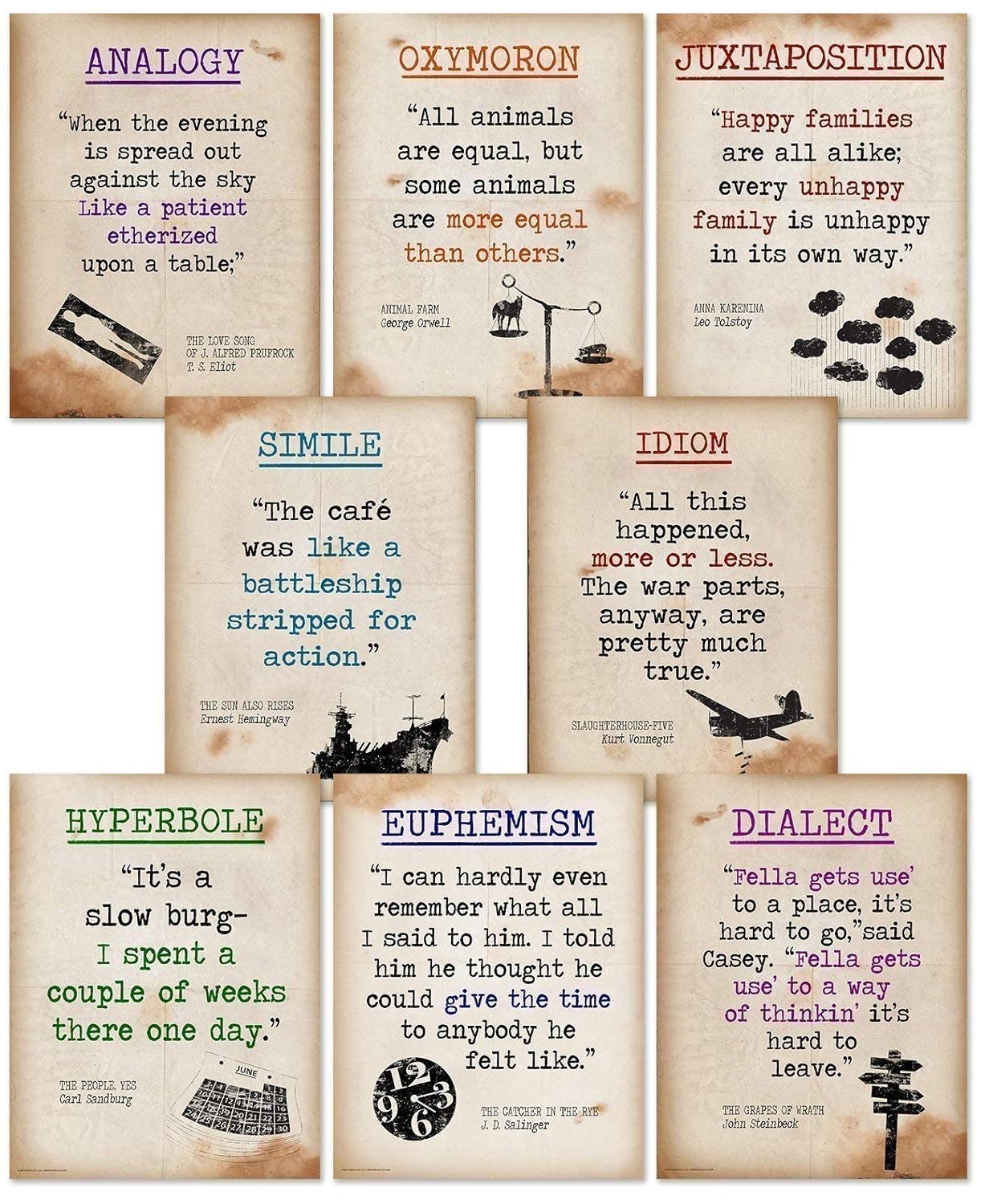 Amazon co jp Literary Terms II Quote Poster Set Of Eight Featuring amazon-co-jp-literary-terms-ii-quote-poster-set-of-eight-featuring