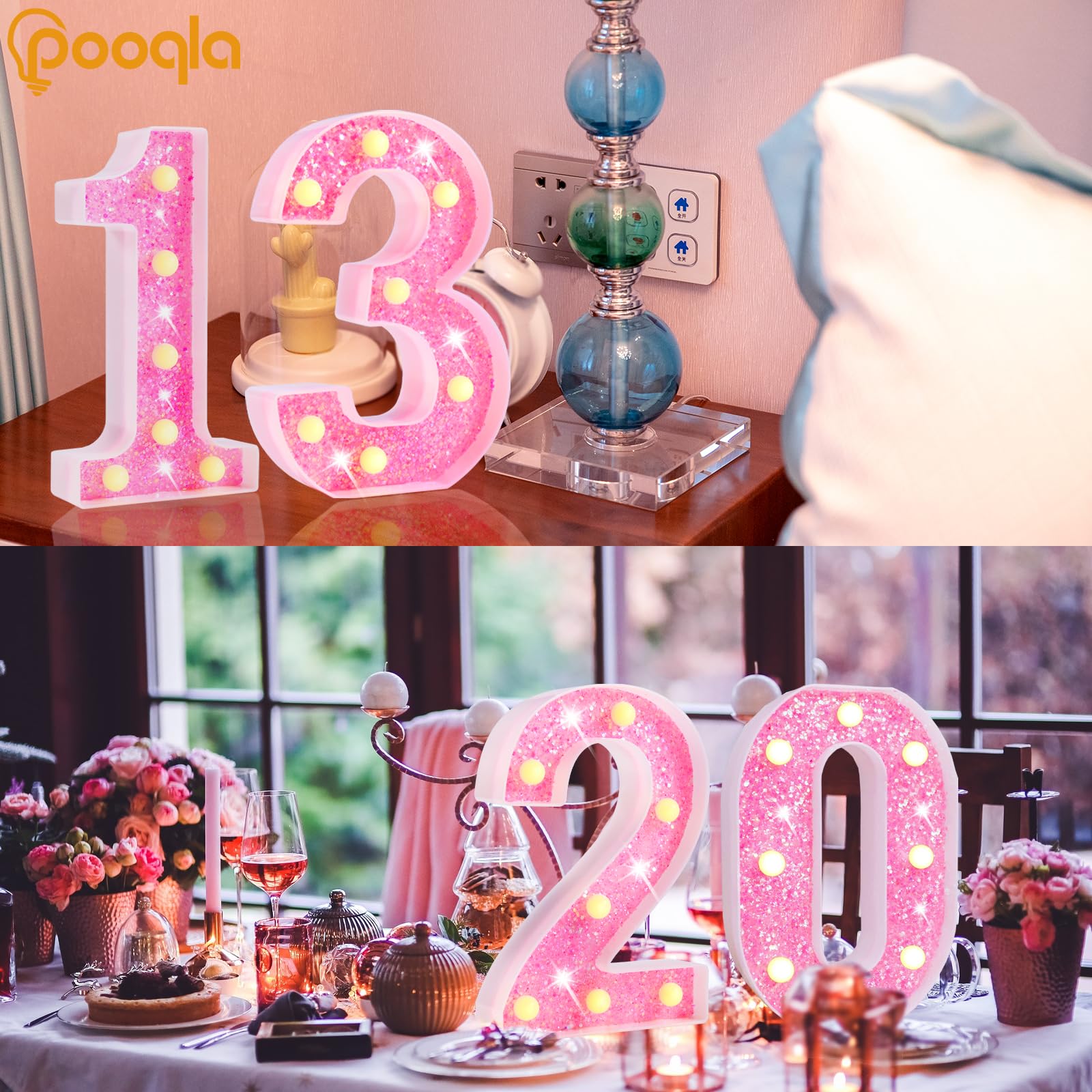 Snapklik.com : Marquee Numbers Lights, Light Up Numbers Battery Powered ...