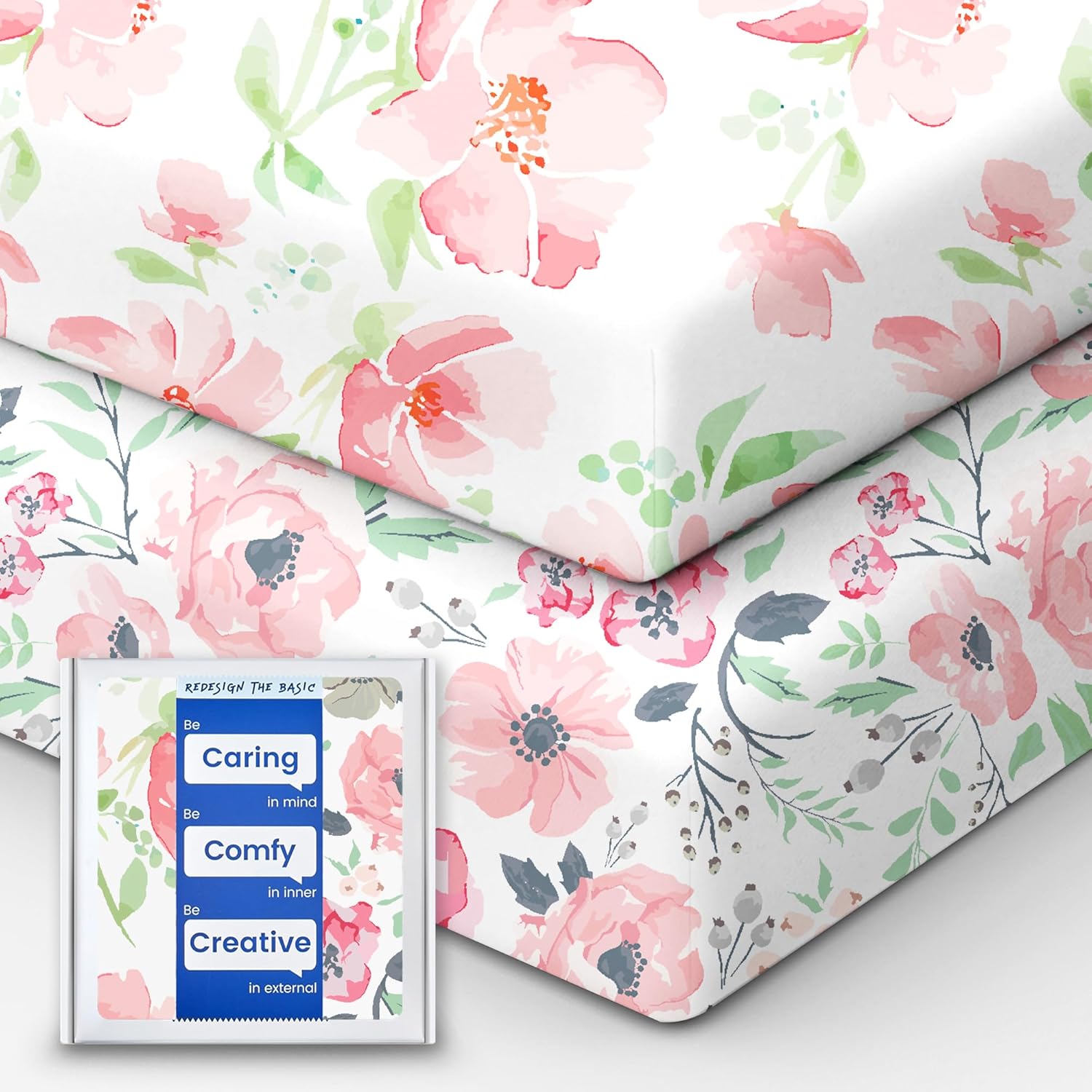 Amazon.com: Baby Crib Sheets Girl, TotBasic Premium Soft Crib Mattress ...