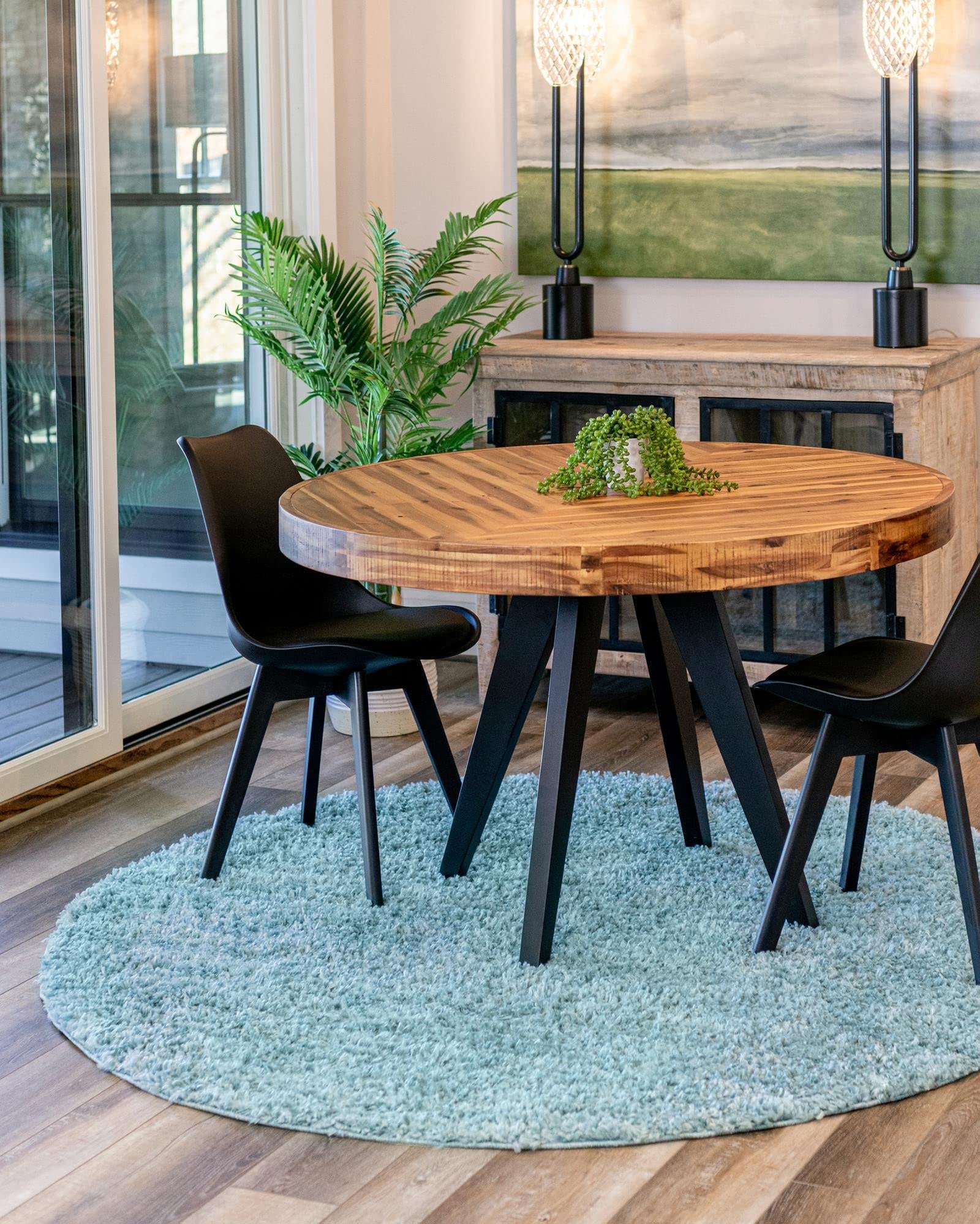 Amazon.com: Rugs.com Zermatt Shag Collection Rug – 4' Round Aqua Shag ...