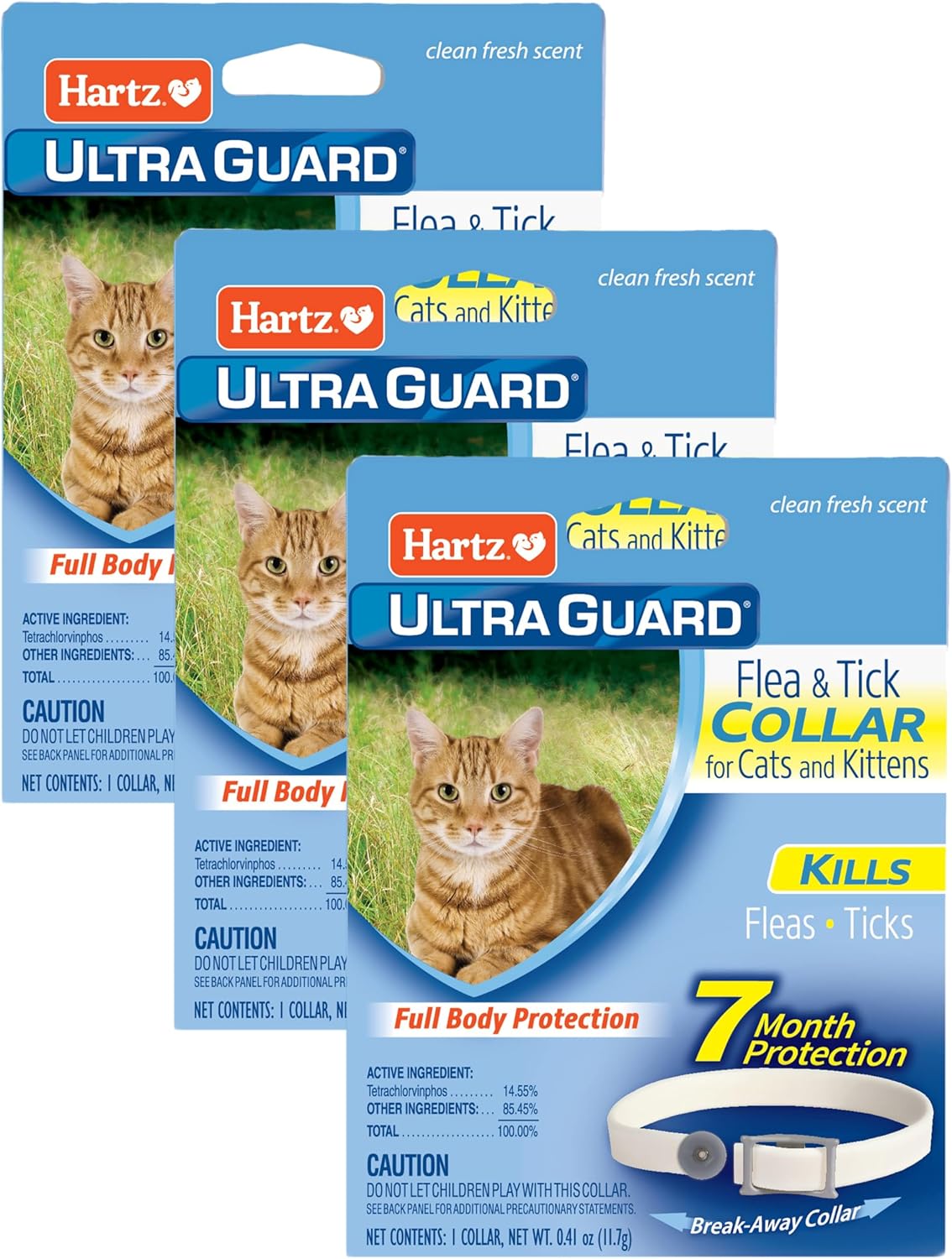 Amazon.com: Hartz UltraGuard Flea & Tick Collar for Cats and Kittens, 7 ...