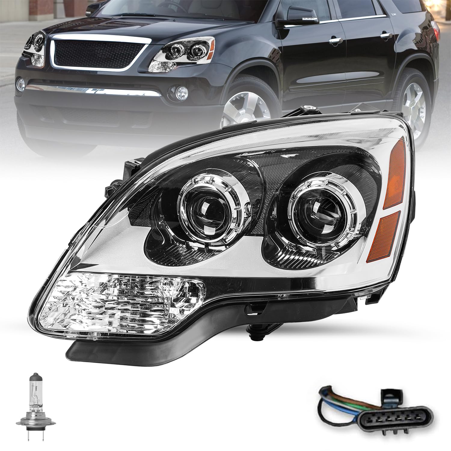 Snapklik.com : Halogen Model Headlight Assembly Replacement Fit For ...