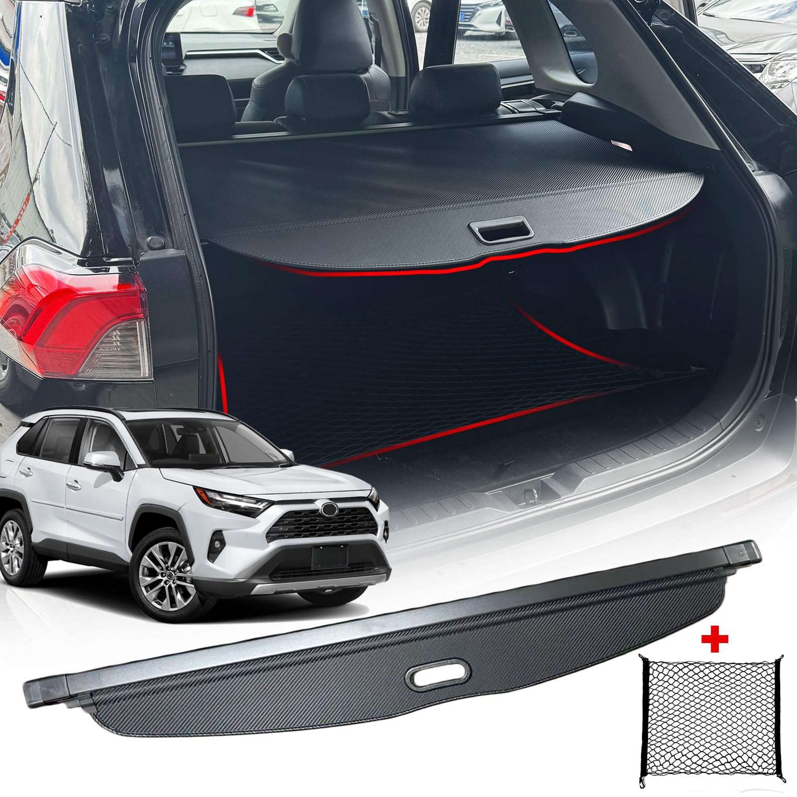 Amazon | OPS AOTO 用の トヨタ 新型 RAV4 XA50系 トノカバー ラブフォー 内装パーツ アクセサリー 2019年4月 ...