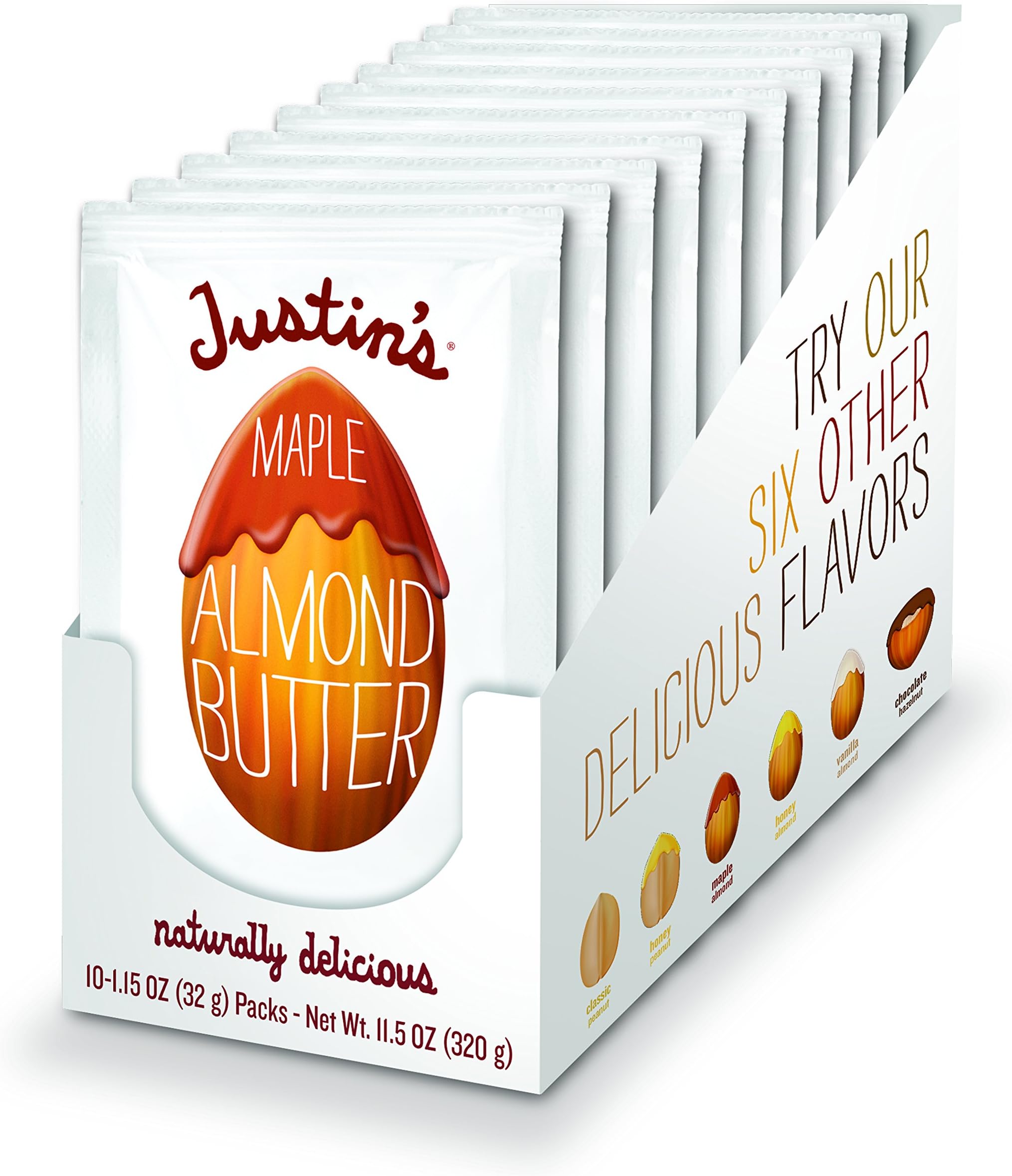 Amazon.com : Nut Butter, Maple Almond Butter, 10, 1.15 ounce Squeeze ...