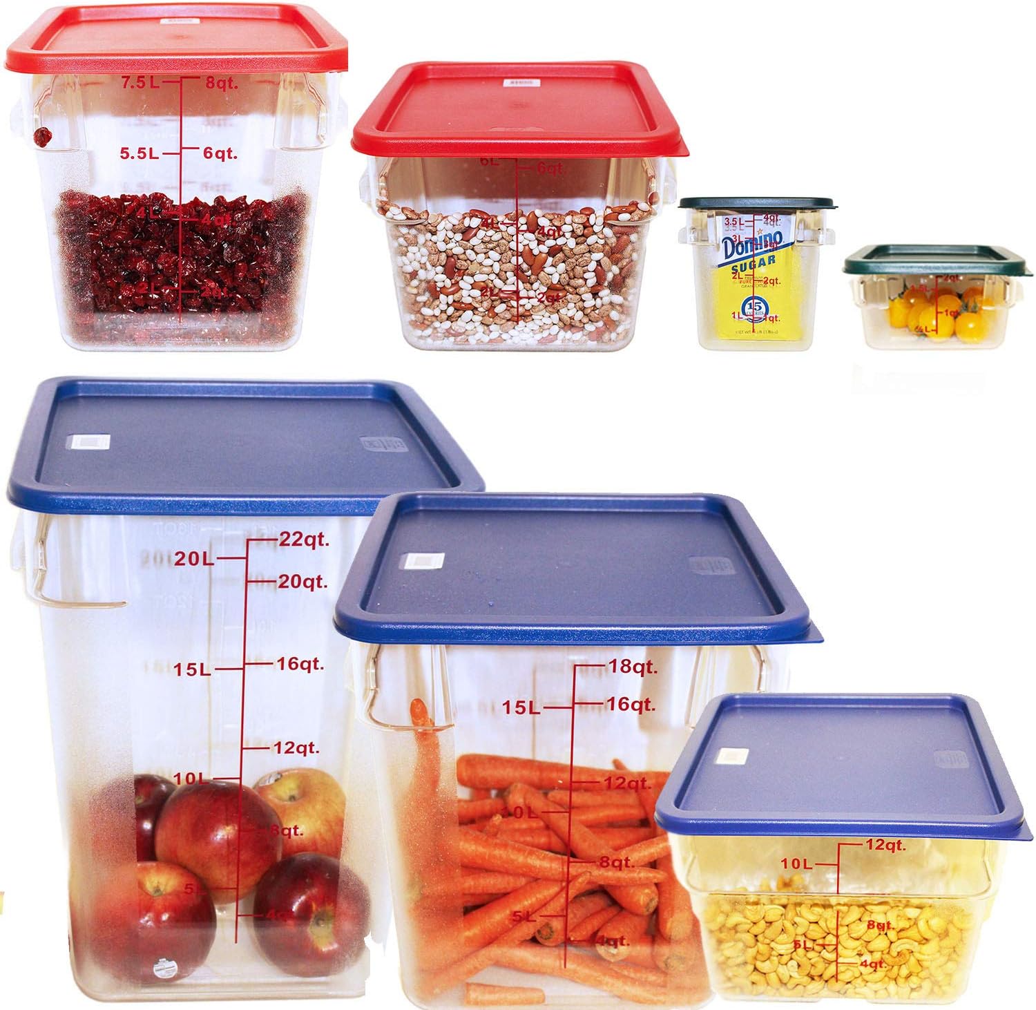Amazon.com: Tiger Chef Food Storage Containers with Lids - Plastic ...