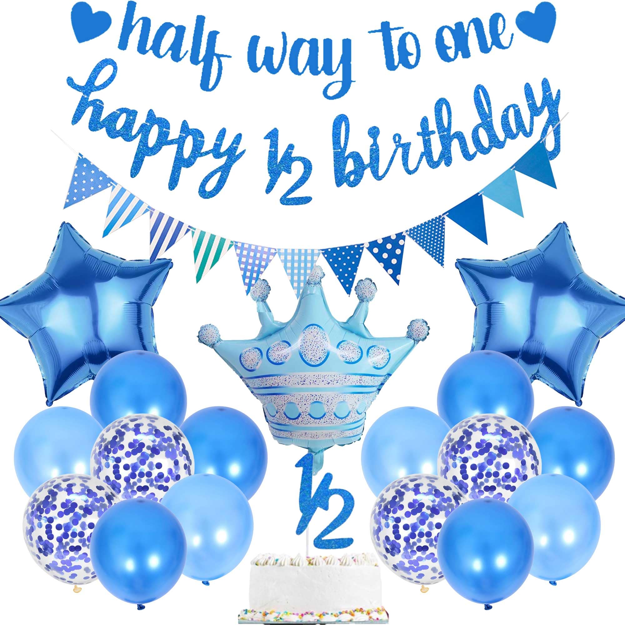 Happy Half Birthday Balloons And Confetti Happy Birthday 18th Disco