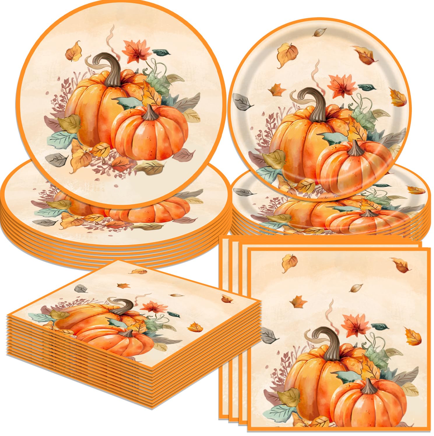 Amazon.com: 60 Pcs Thanksgiving Fall Party Supplies Autumn Retro ...