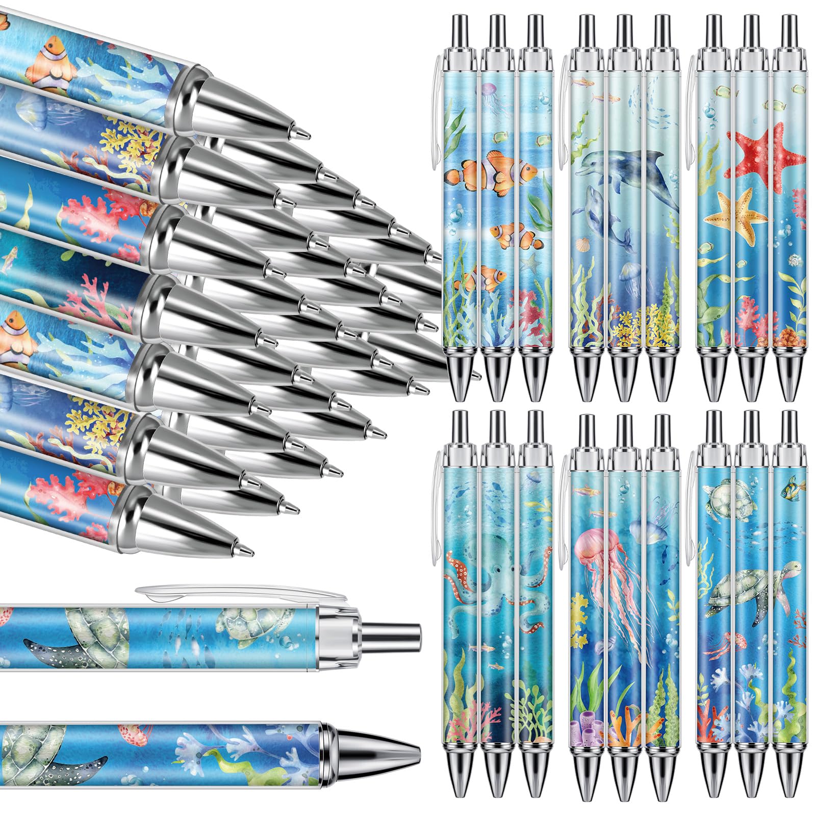 Amazon.com : Chuangdi 24 Pcs Under Sea Ballpoint Pens Ocean Themed ...
