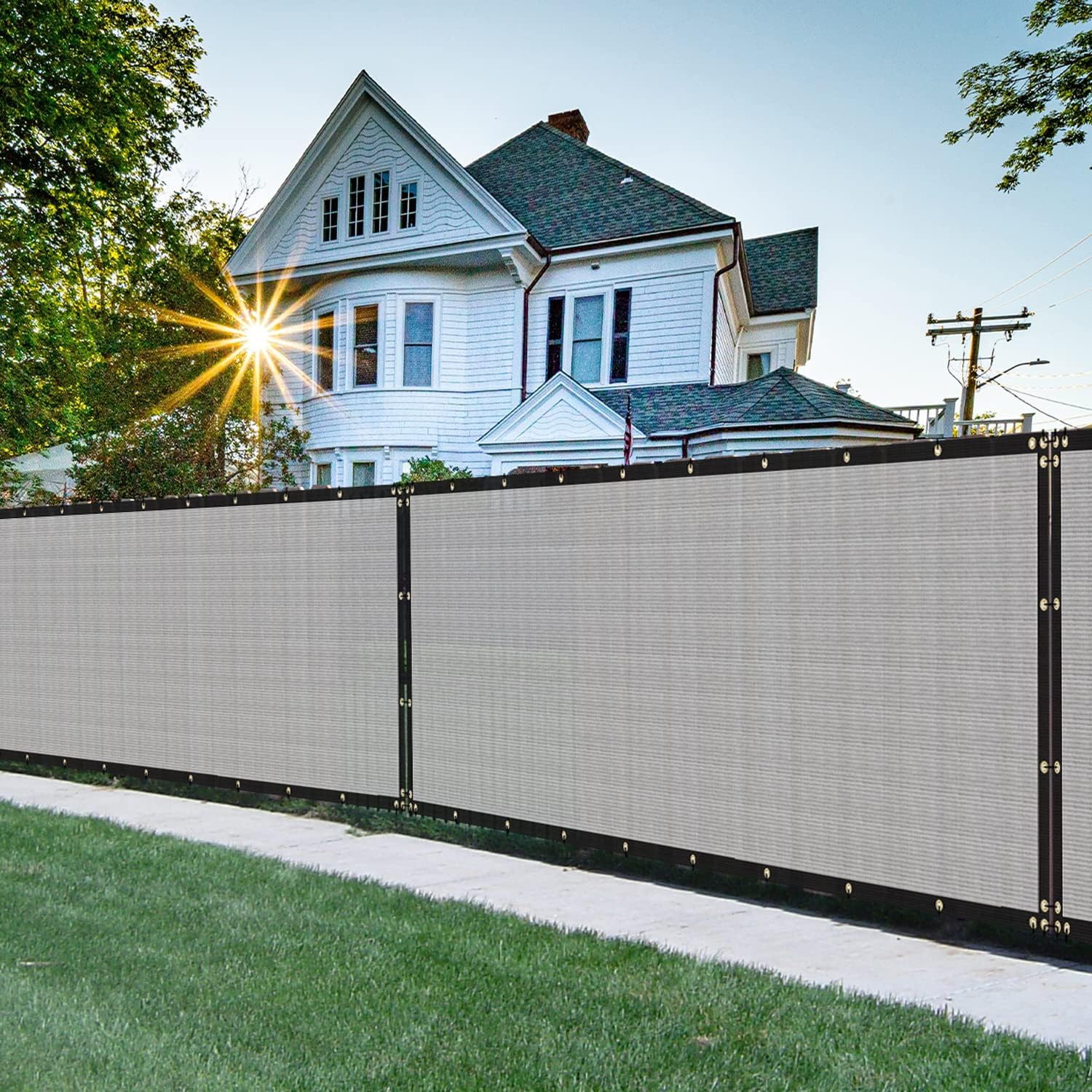 Amazon.com : FLORALEAF 5' x 50' Privacy Screen Fence Windscreen Mesh ...